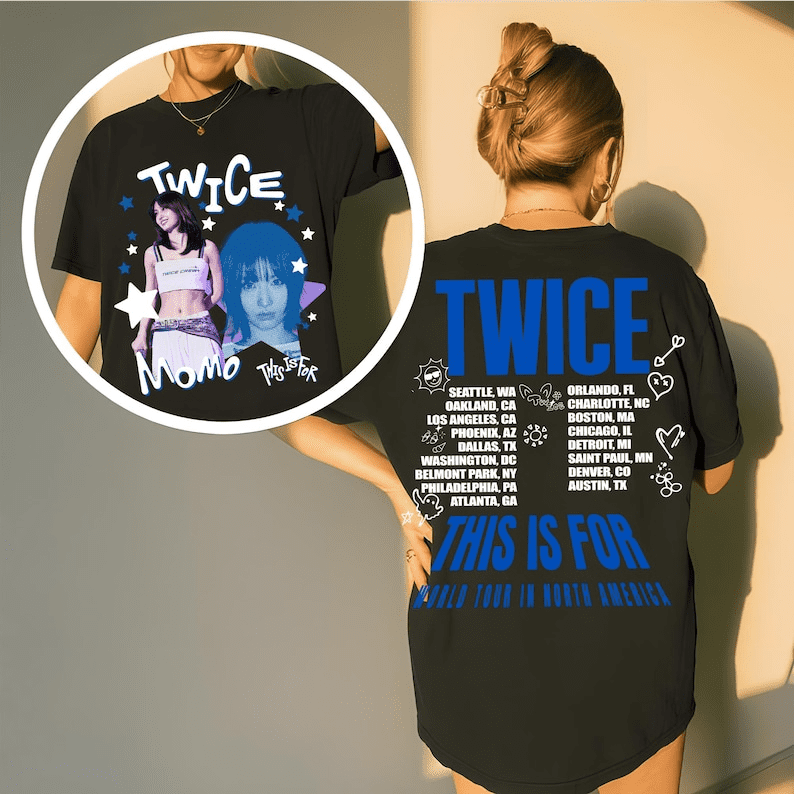 2 Sided Momo Twice This Is for World Tour 2026 Graphic T-Shirt, TEN The ...