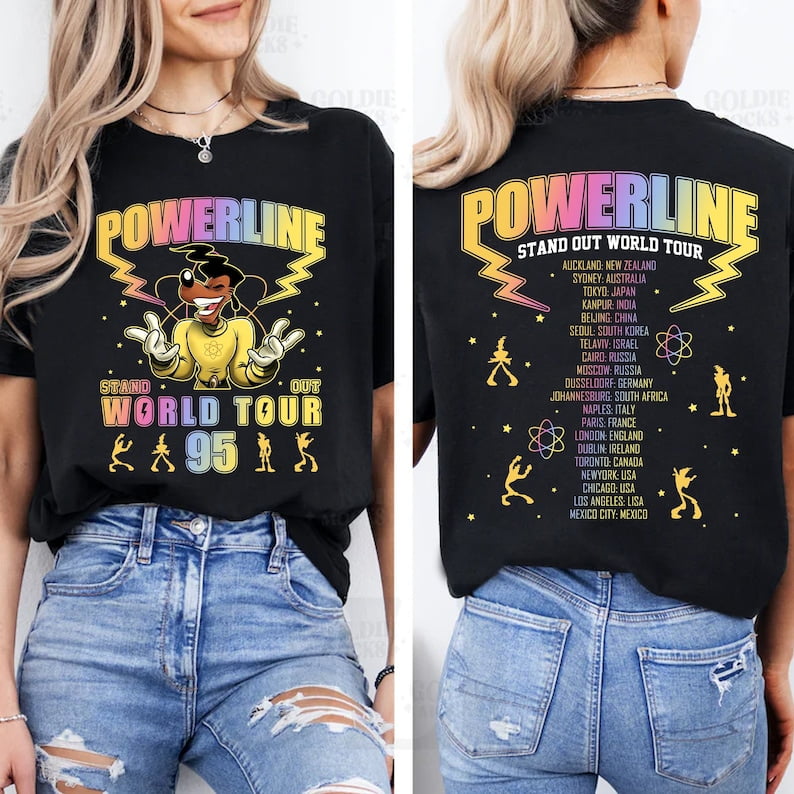 2-Sided Powerline Goofy Movie Shirt, Vintage Powerline Stand Out Tshirt ...