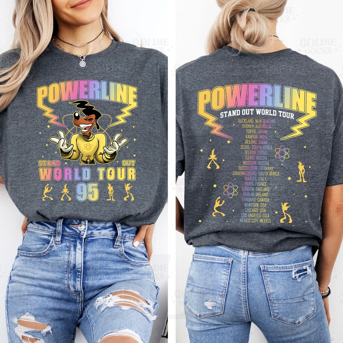 2-Sided Powerline Goofy Movie Shirt, Vintage Powerline Stand Out Tshirt ...