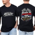 2 Sided Retro Checkered Flag Racing Fan Graphic Tee - Walmart.com