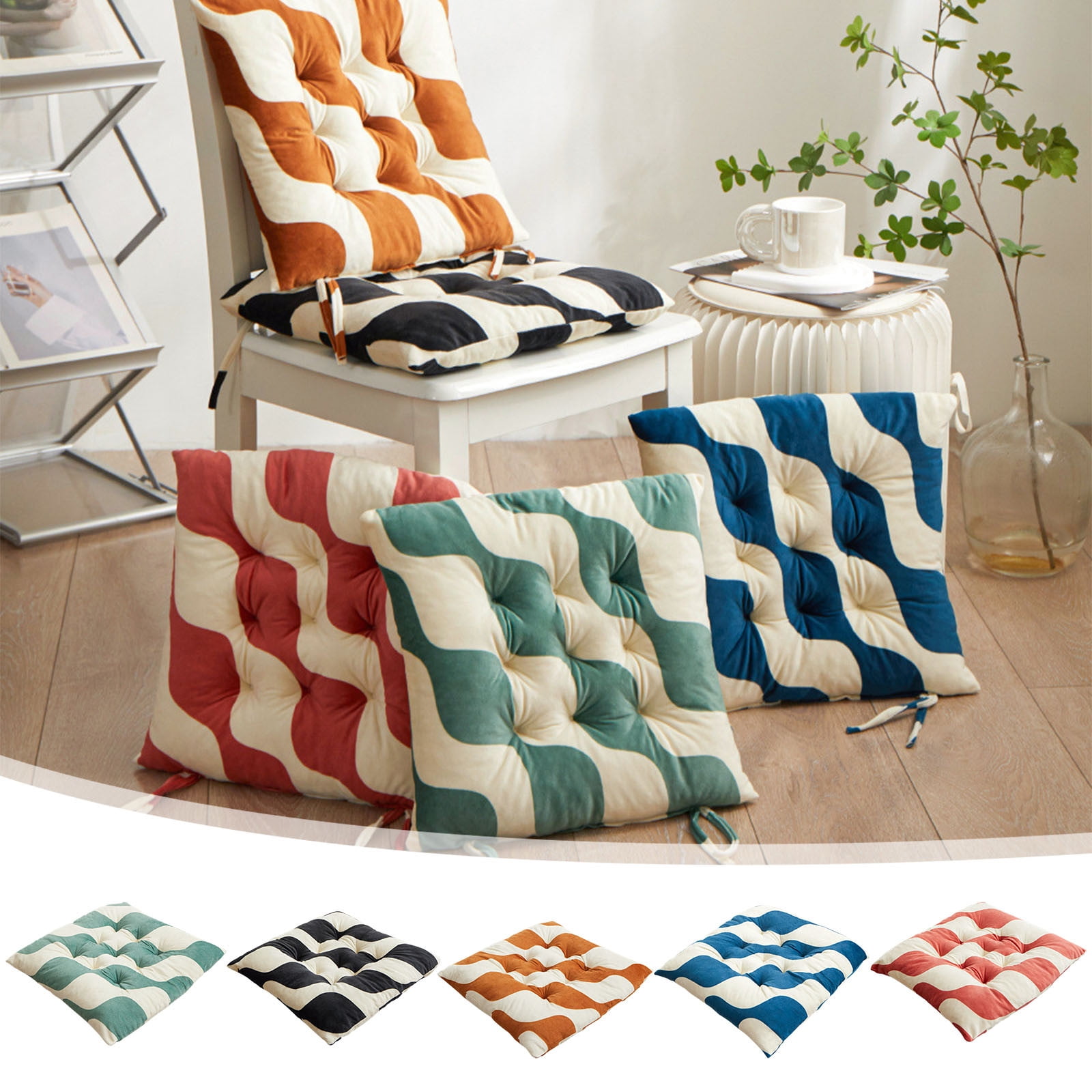 2-Sided Reversible Chair Cushion with Hook & Loop Fasteners - Machine ...