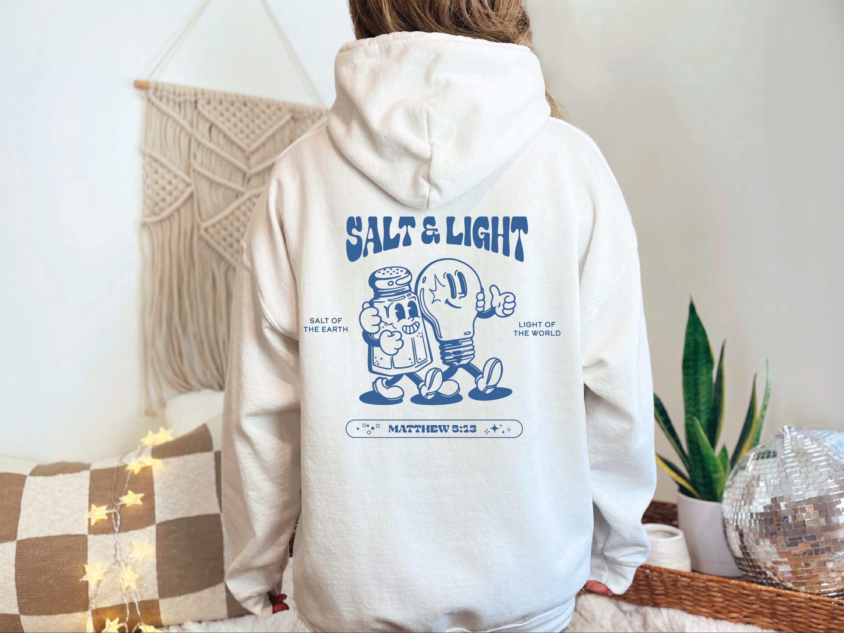 2 Sided Salt and Light Hoodie, Unisex Hoodie, Christian Hoodie ...