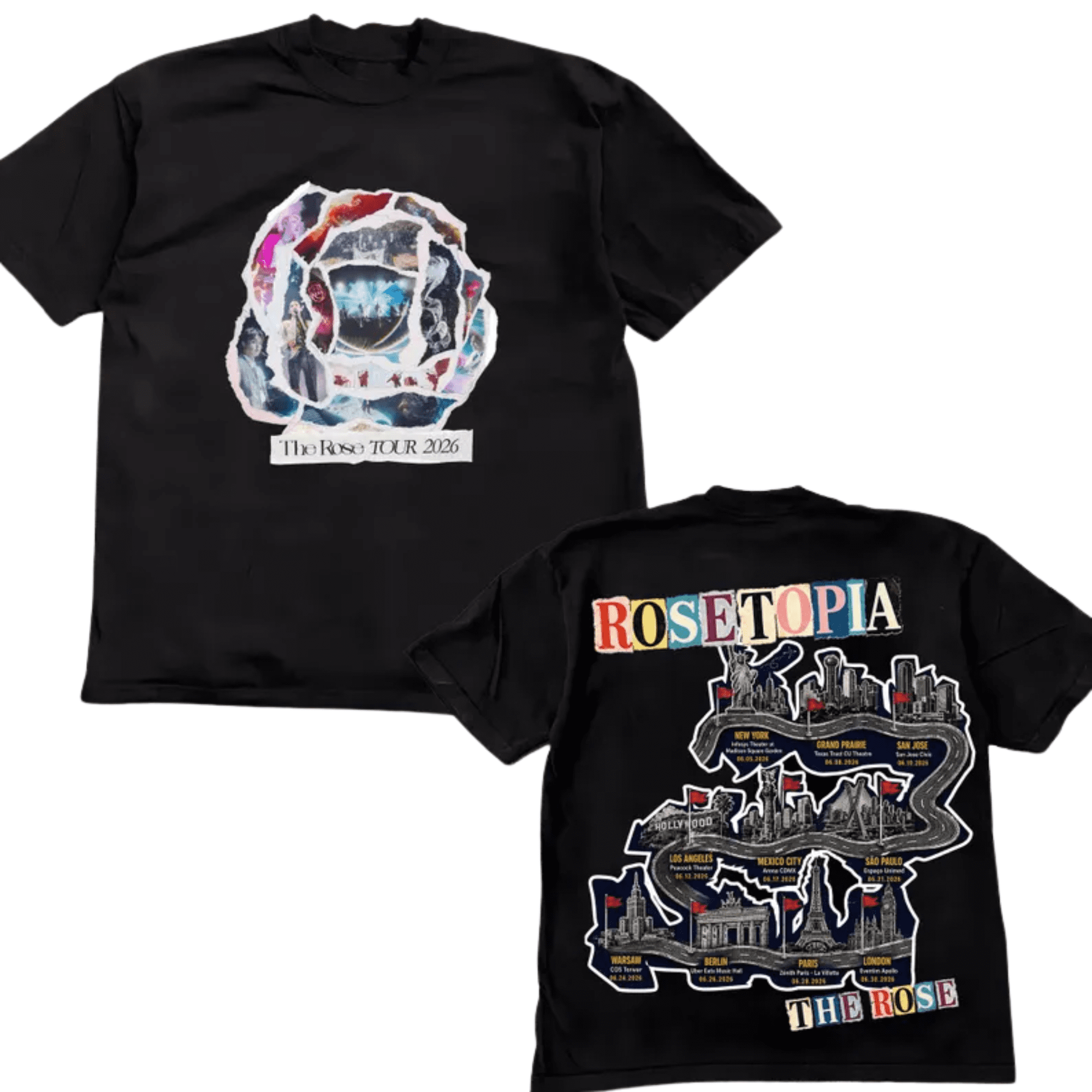 2 Sided The Rose Blue Moon Graphic T-Shirt, Indie Music Aesthetic ...