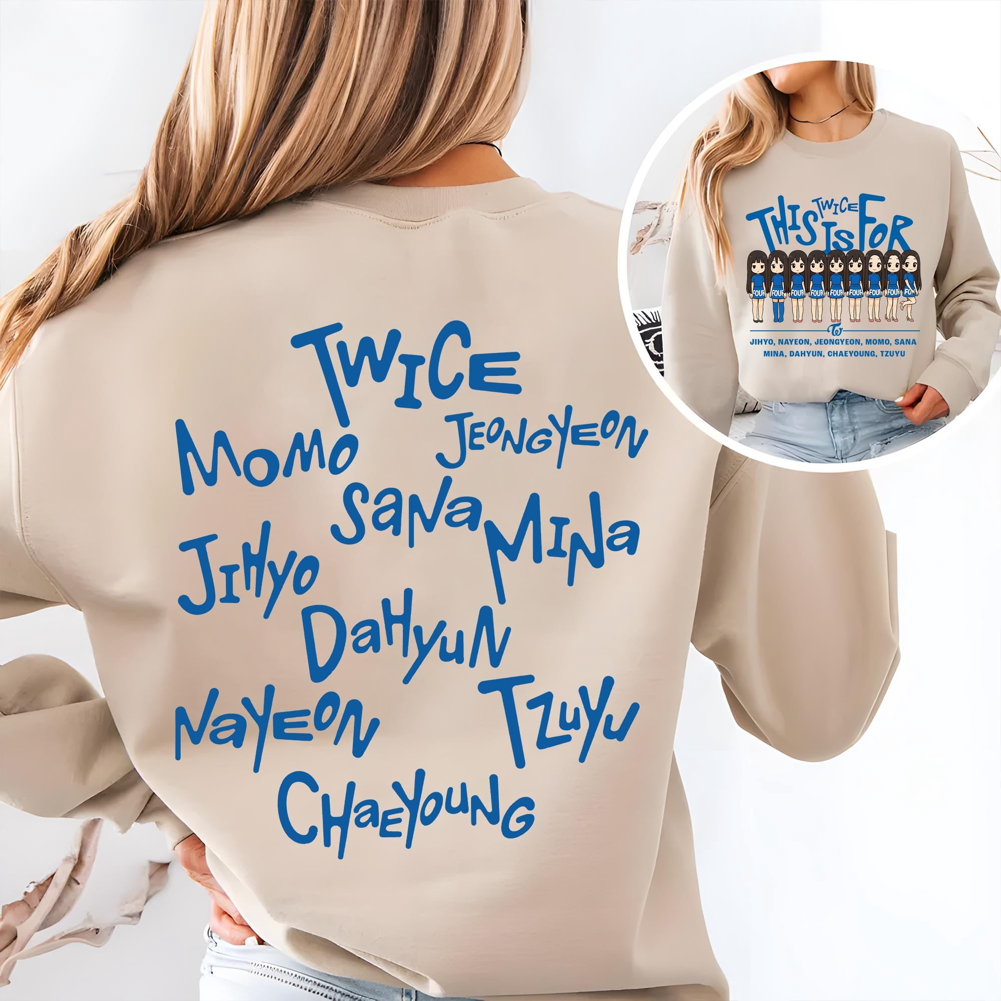 2 Sided Twice This Is For World Tour Sweatshirt, K-Pop Concert Tee for ...