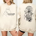 2 Sided Vintage Studio Ghibli Graphic Sweatshirt, Y2K Style Sweatshirt ...
