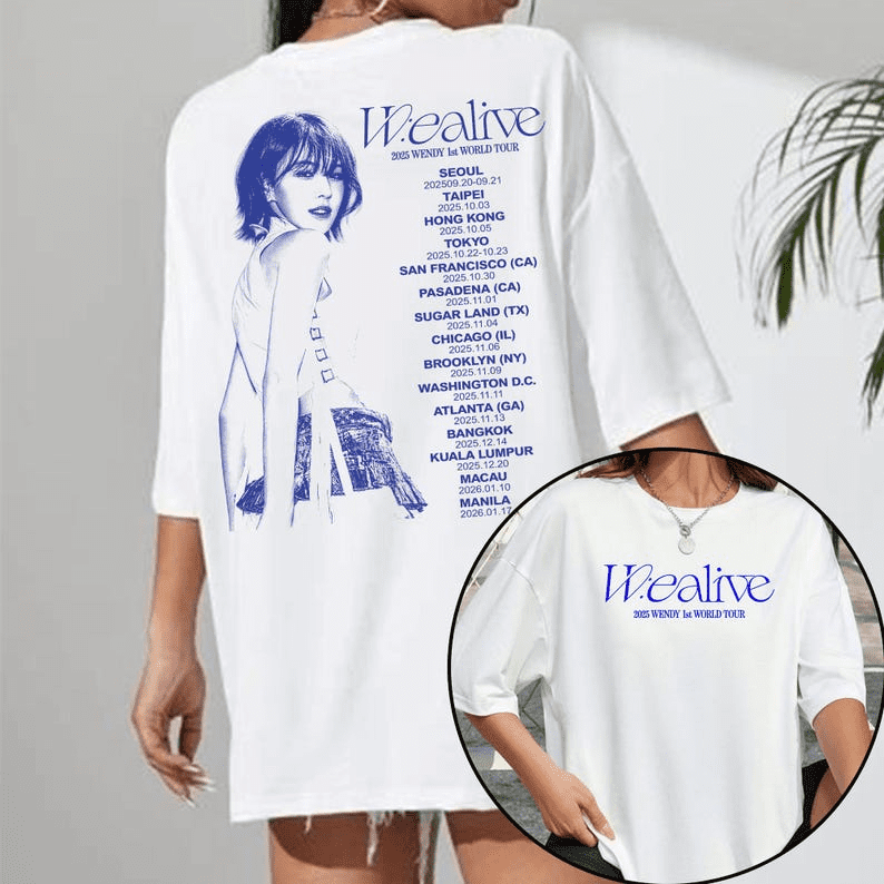 2 Sided Wendy 1st World Tour Wealive T-Shirt, Wendy Cerulean Verge ...