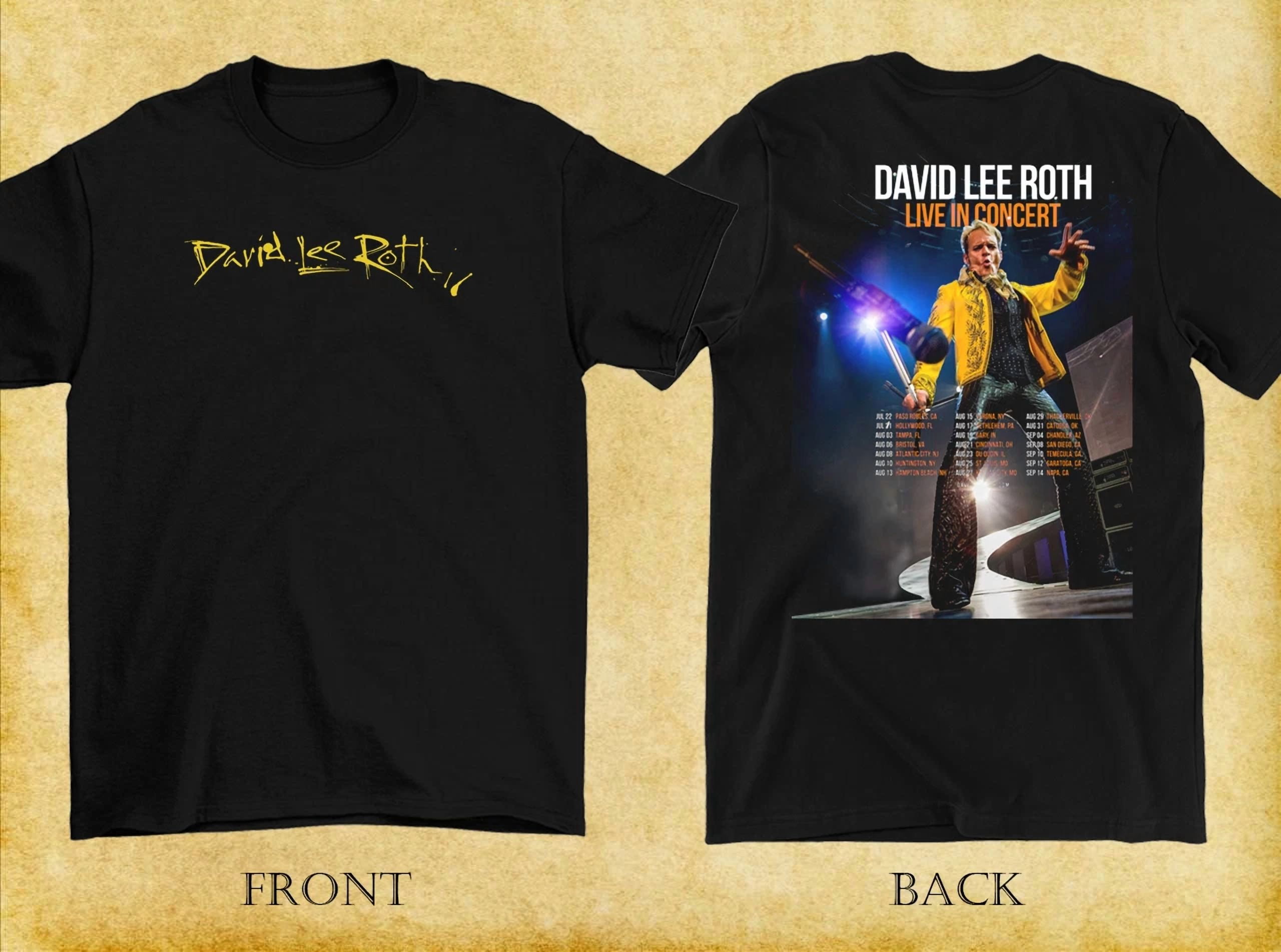 2 Sides David Lee Roth 2025 lIVE iN cONCERT Shirt, 2 Sides David Lee ...