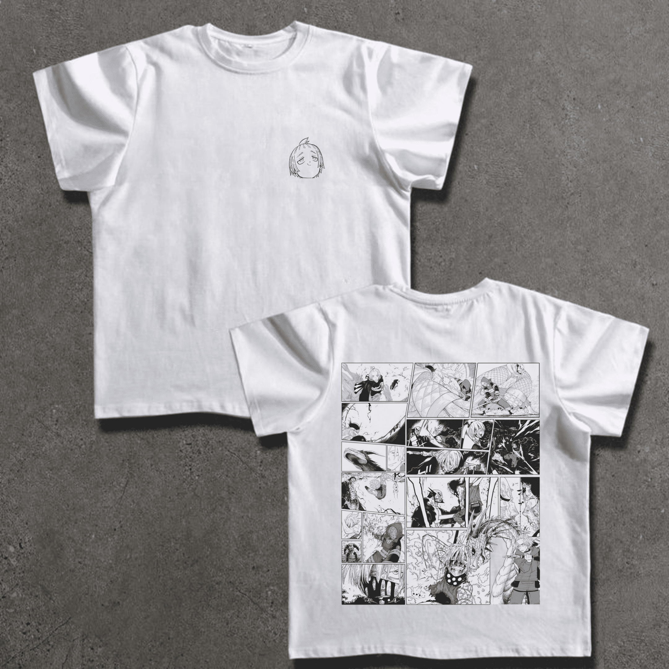 2 Sides FIRE FORCE Drawing Manga Black White Shirt Sticker, Ornament ...