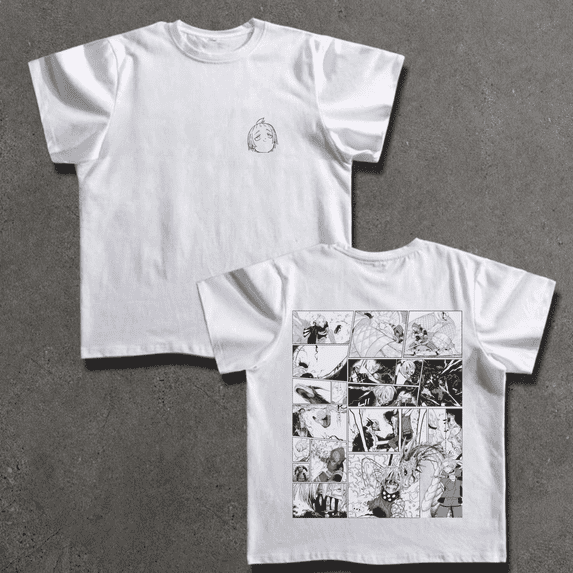 2 Sides FIRE FORCE Drawing Manga Black White Shirt Sticker, Ornament ...