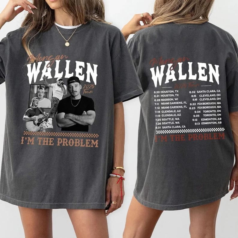 2 Sides Morgan Wallen Concert 2025 T-Shirt | I'm The Problem Tour Tee ...