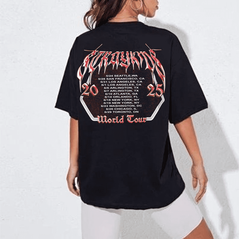 2 Sides Stray Kids Mixtape DominATE Retro SKZOO 2025 World Tour Shirt ...