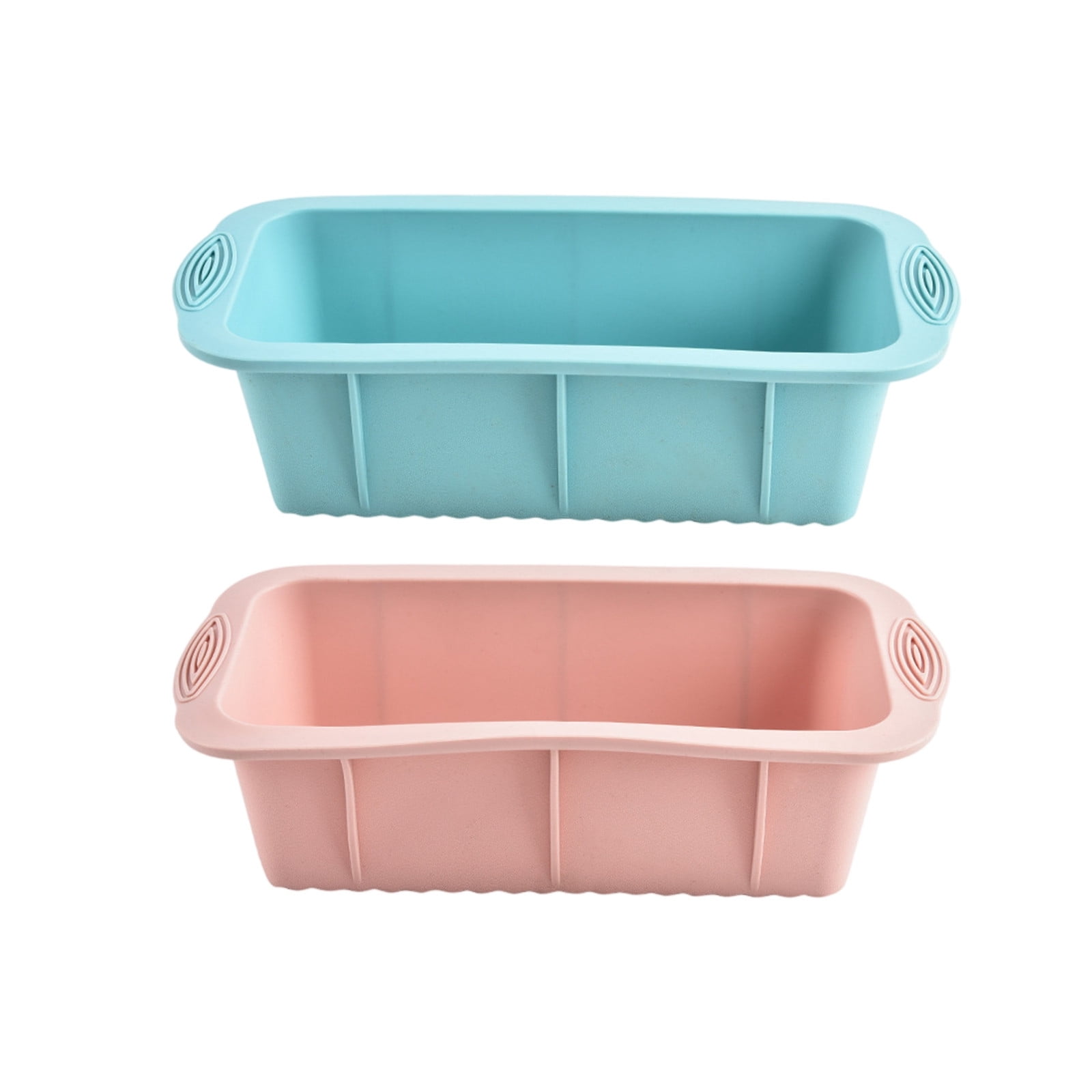 2 Silicone Loaf Pans For Baking, Non-Stick Rectangular Bread Molds With ...