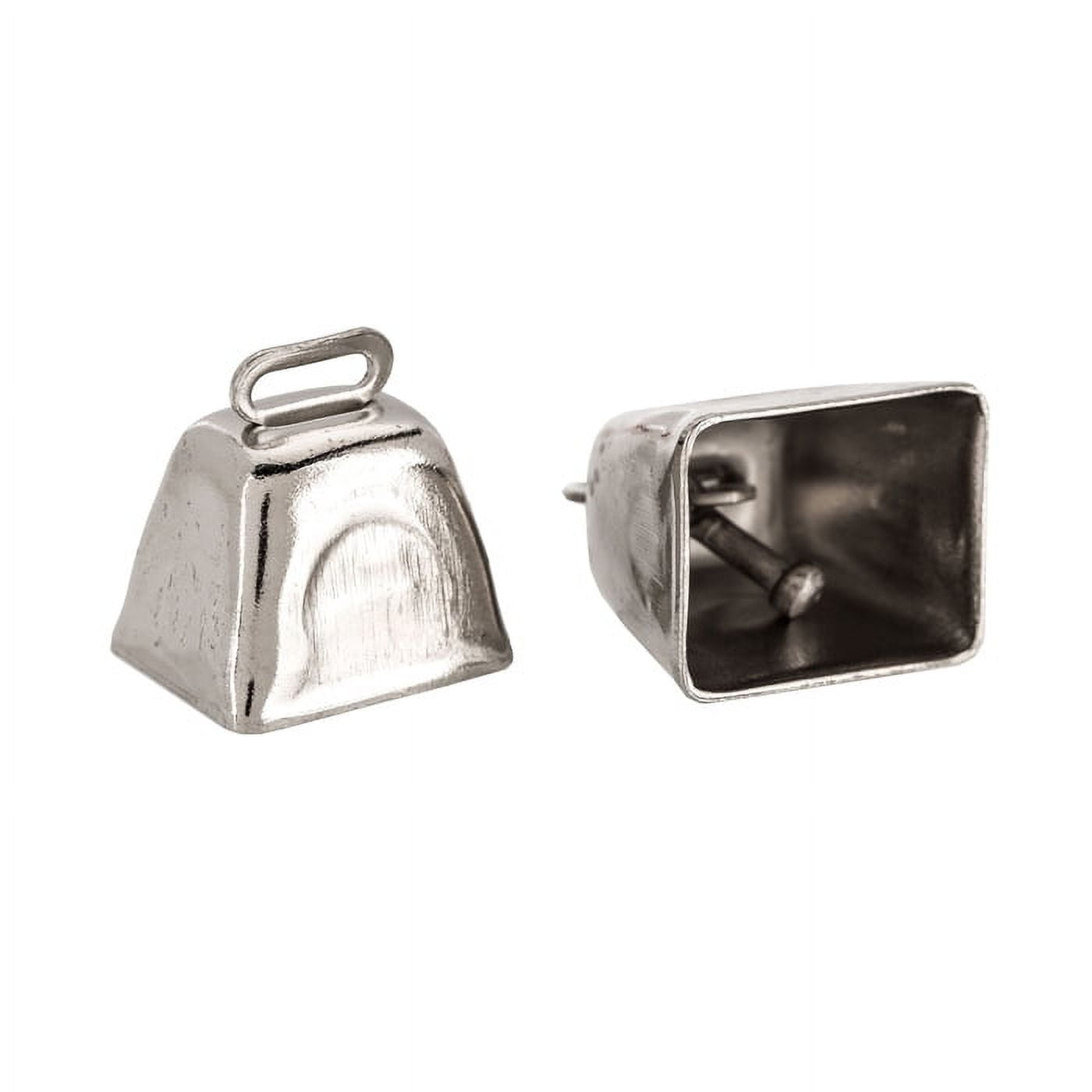 2 Silver Cow Bell 2 1/4 Inch Multipurpose Craft DIY Projects Supplies ...