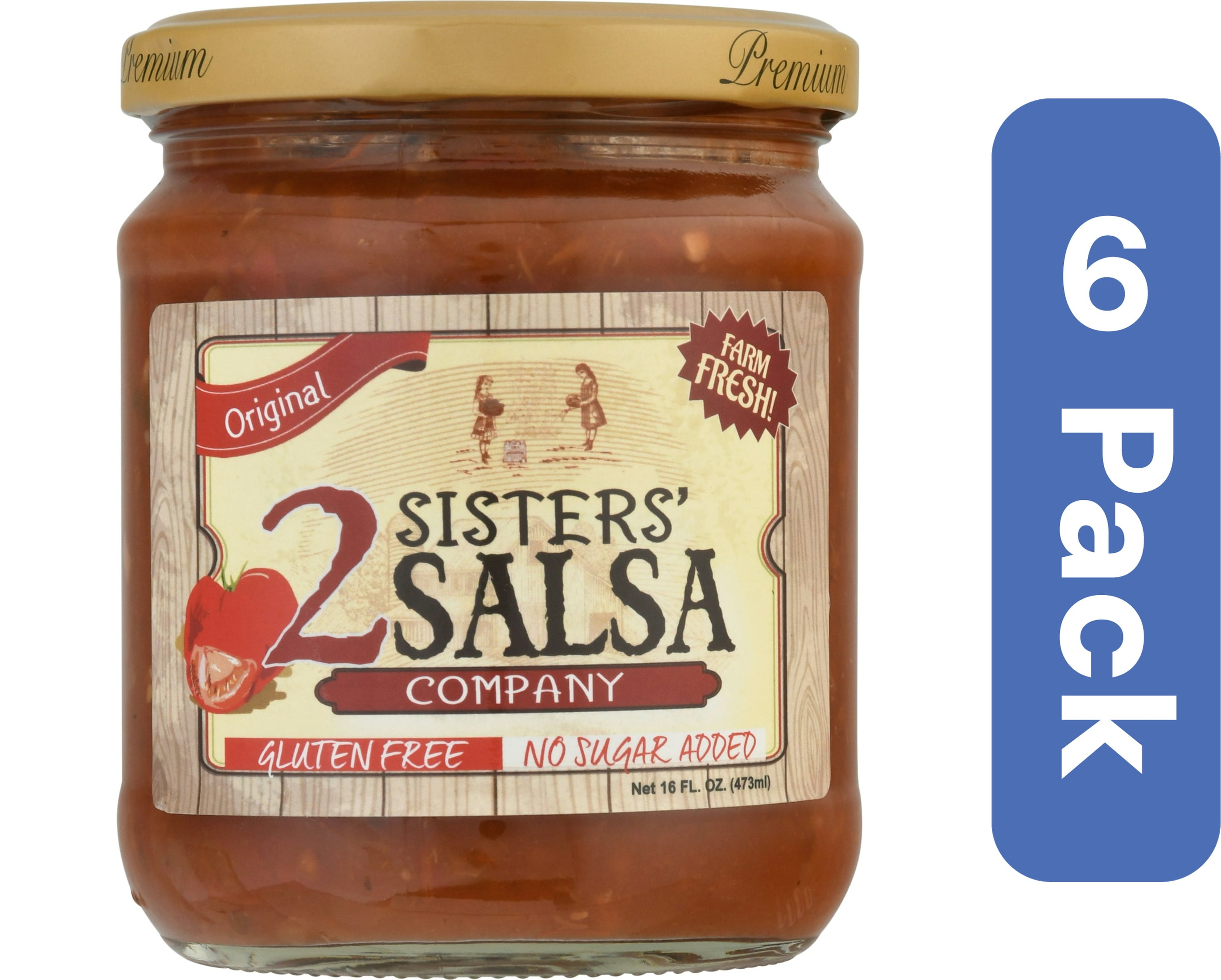 2 Sisters Salsa Original 16 oz (Pack Of 6) - Walmart.com