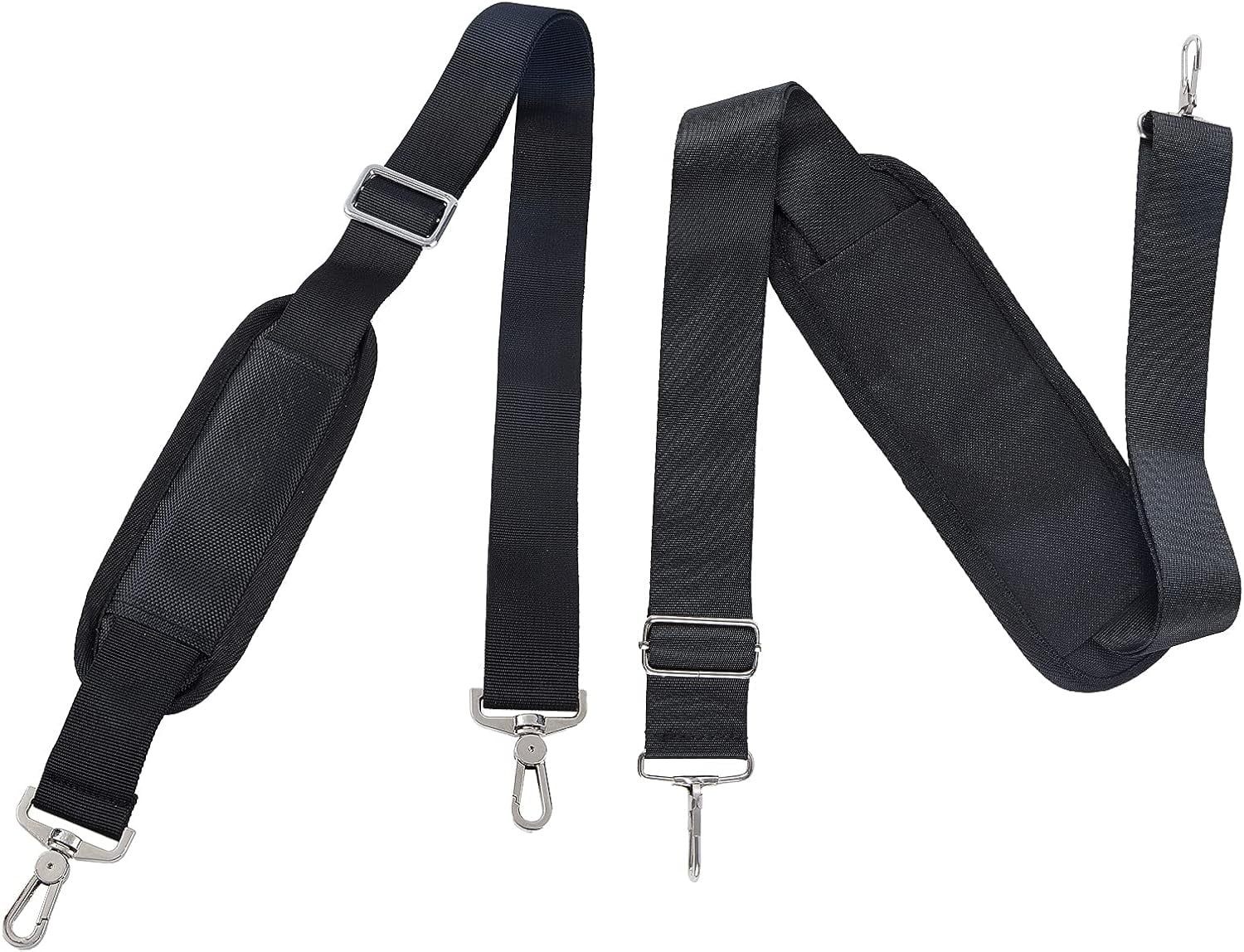 2 Sizes Duffel Bag Strap with Pad Black Universal Adjustable Shoulder ...