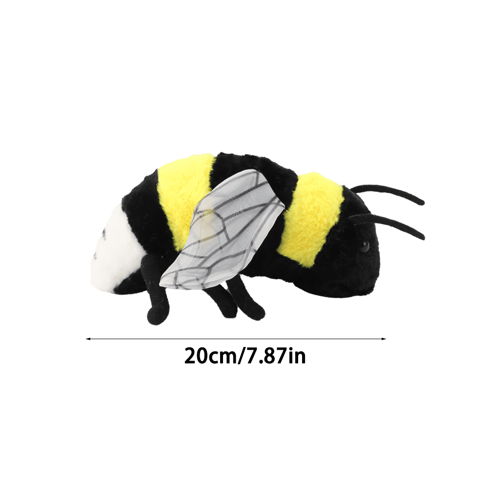 2 Sizes Lifelike Bee plush toy Soft Stuffed Cute Toy Insect Bee Plush ...