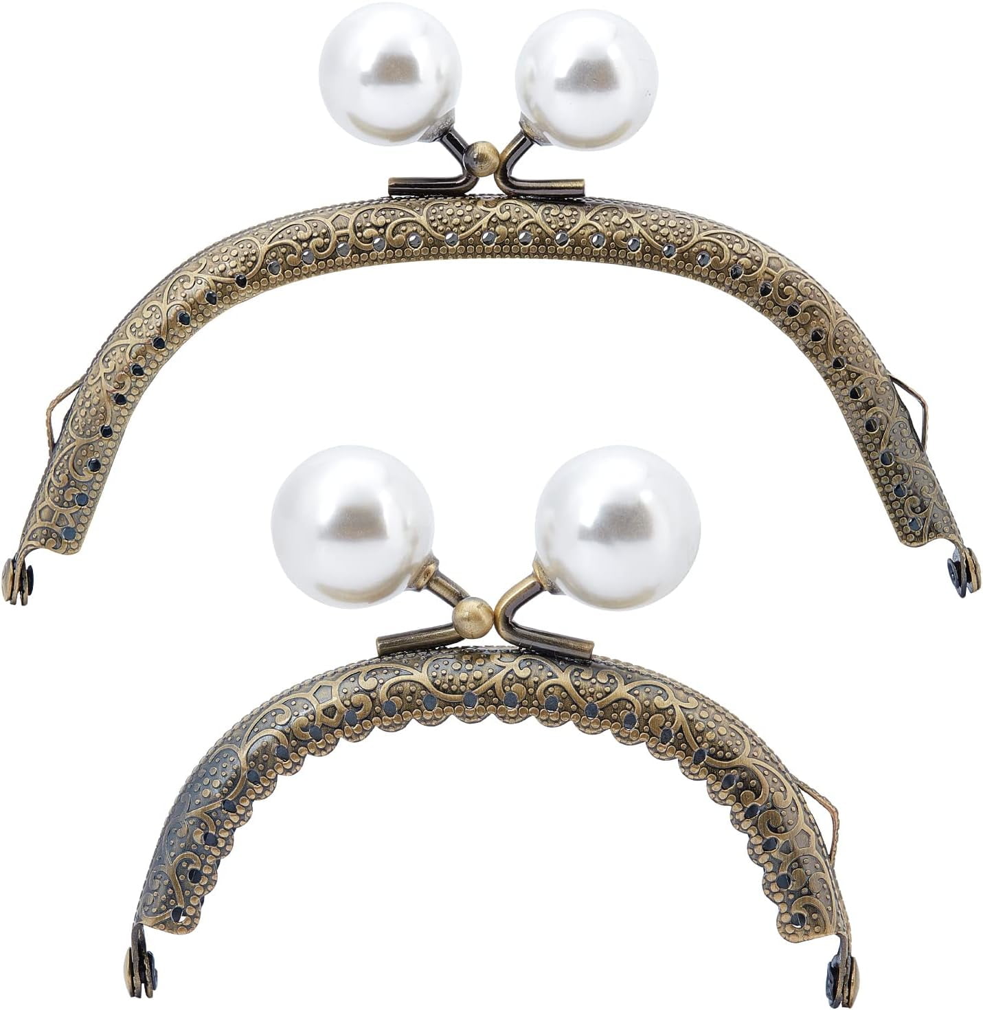 2 Sizes Metal Bag Clasp Frames Purse Kiss Clasp Lock Semicircular ...