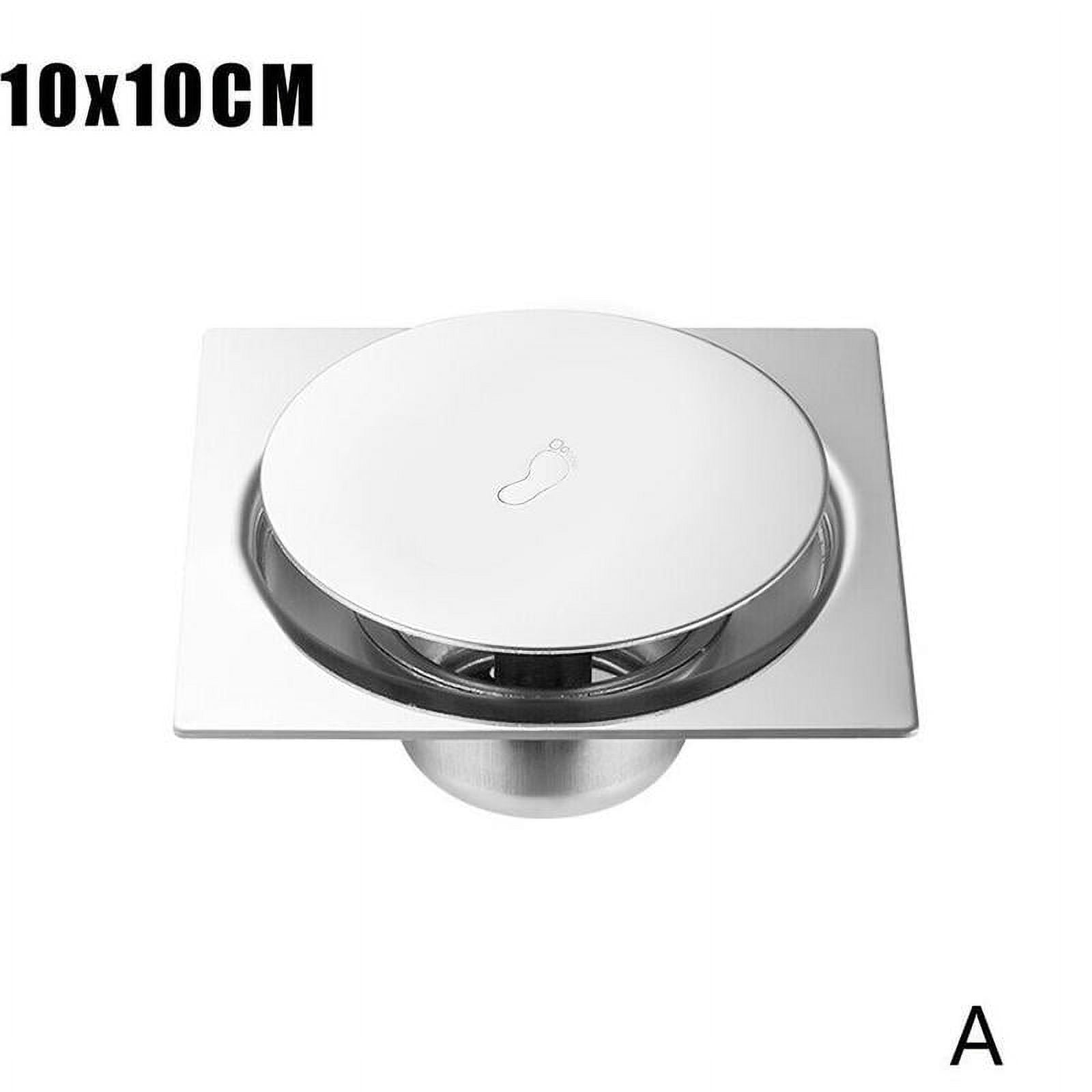 2 Sizes Stainless Steel Hidden Press-Type Floor Drain Pedal Type Floor ...