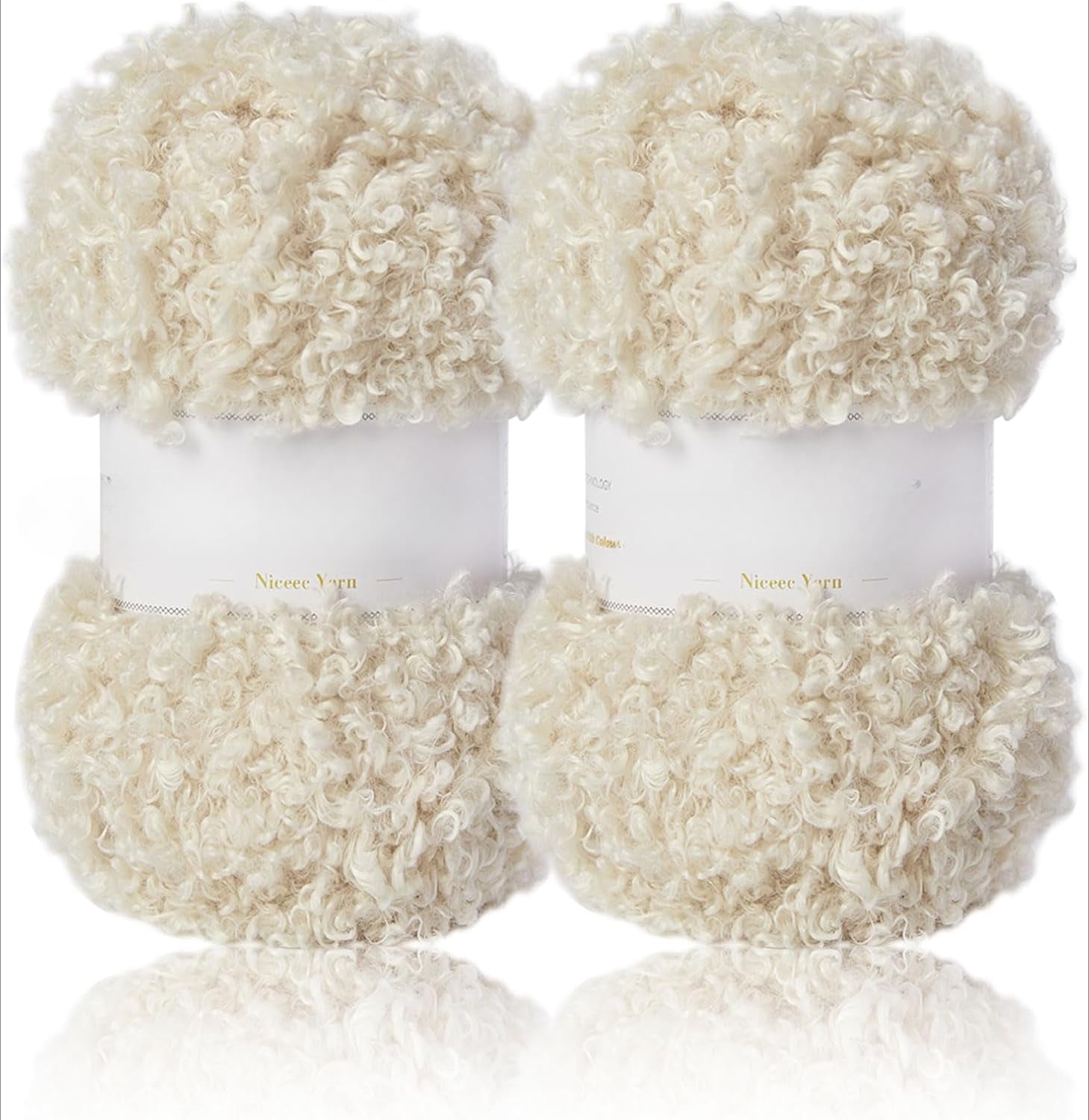 2 Skeins 200g Teddy Fur Yarn Super Soft Yarn Chunky Fluffy Faux Fur ...