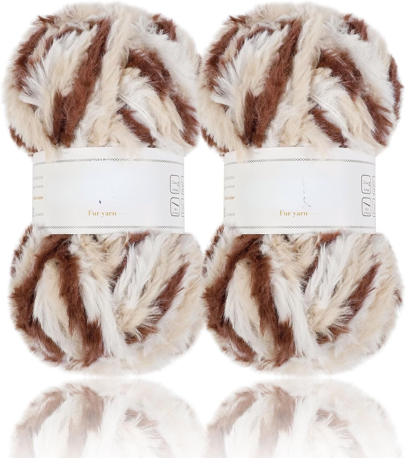 2 Skeins /6 Skeins Super Soft Fur Yarn Chunky Fluffy Faux Fur Yarn ...