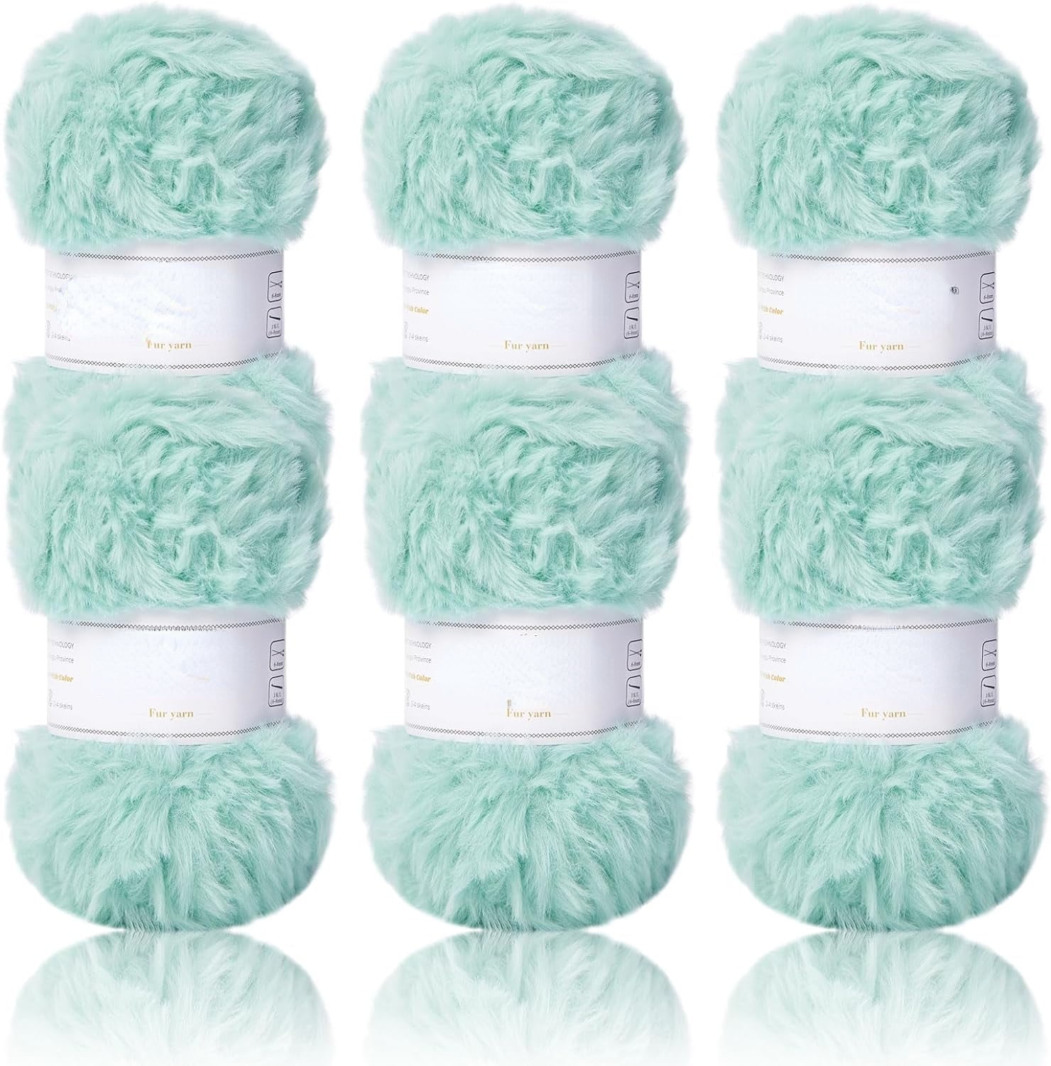 2 Skeins /6 Skeins Super Soft Fur Yarn Chunky Fluffy Faux Fur Yarn ...