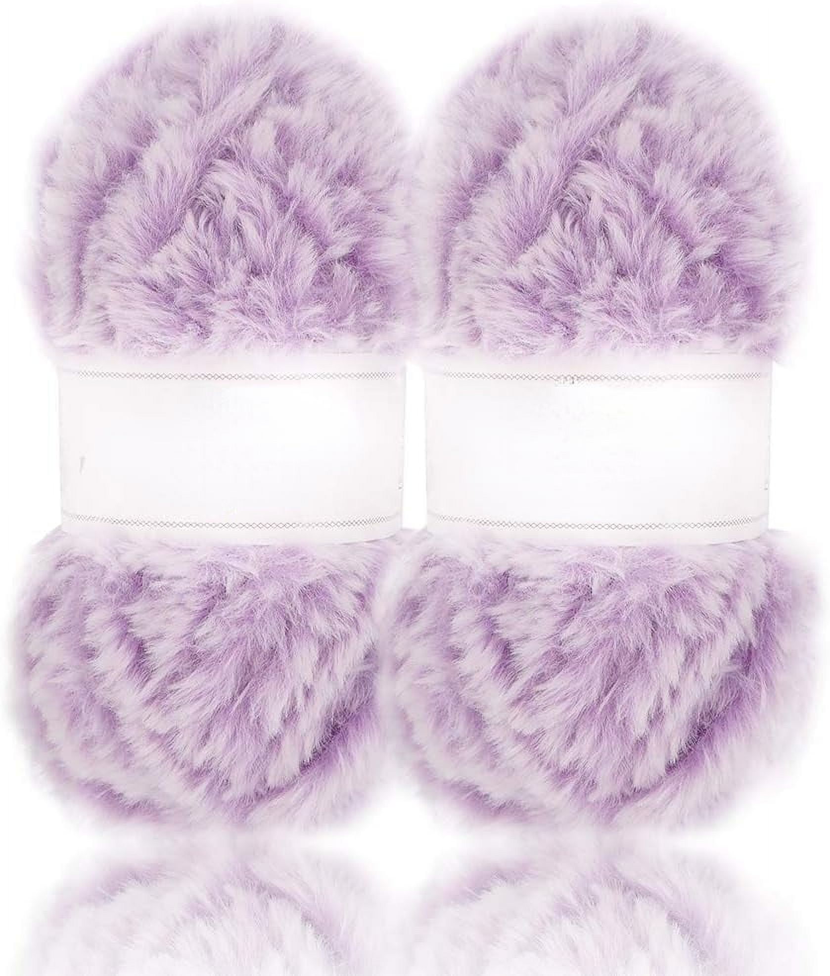 2 Skeins /6 Skeins Super Soft Fur Yarn Chunky Fluffy Faux Fur Yarn ...
