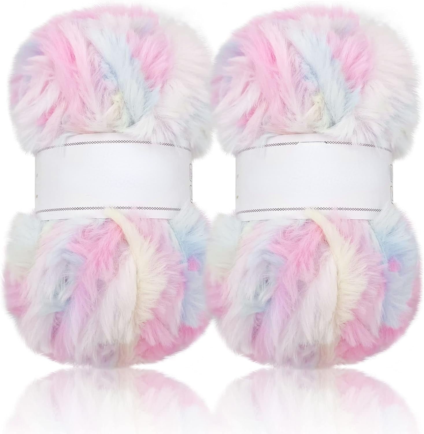 2 Skeins /6 Skeins Super Soft Fur Yarn Chunky Fluffy Faux Fur Yarn ...