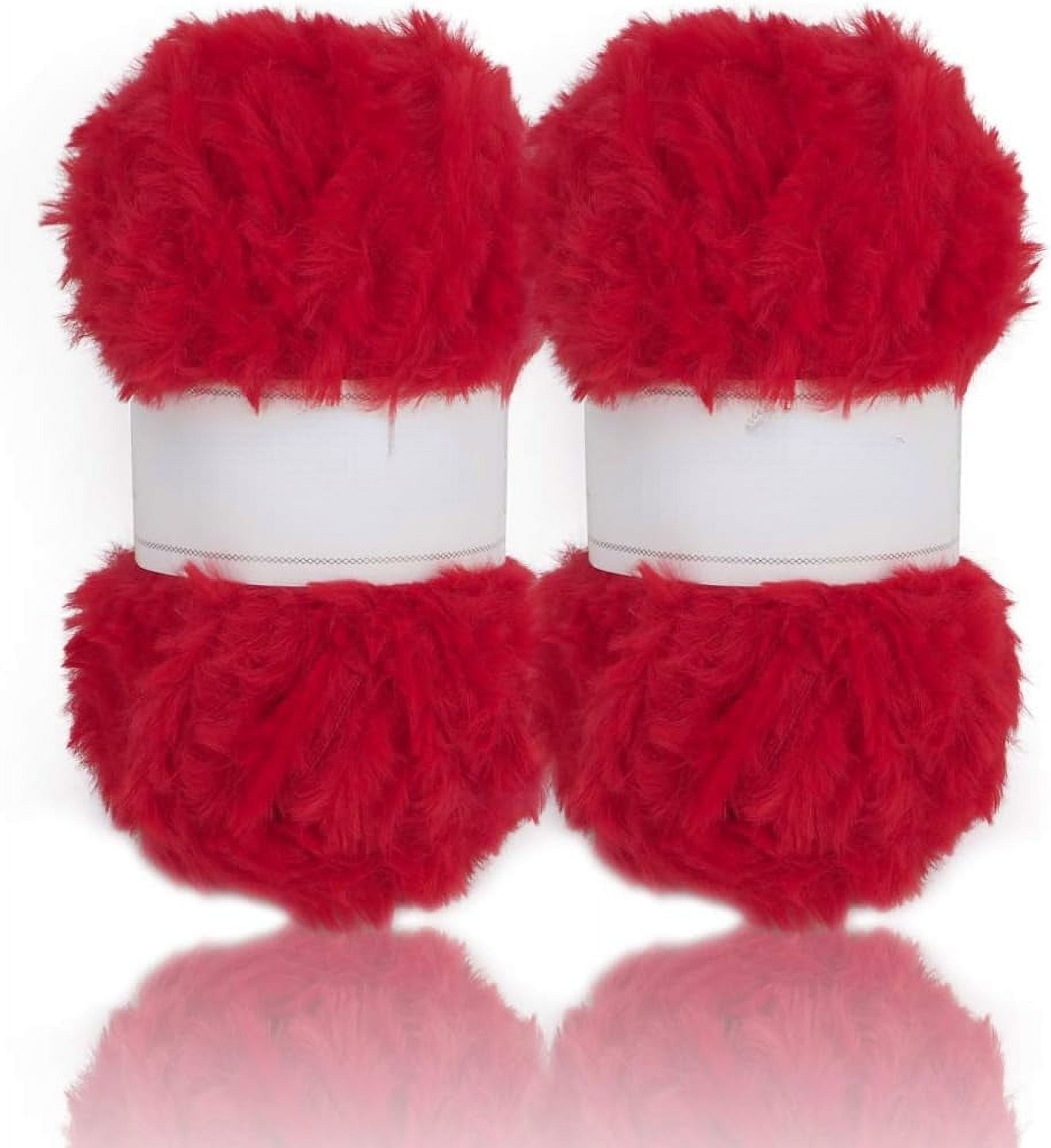 2 Skeins /6 Skeins Super Soft Fur Yarn Chunky Fluffy Faux Fur Yarn ...