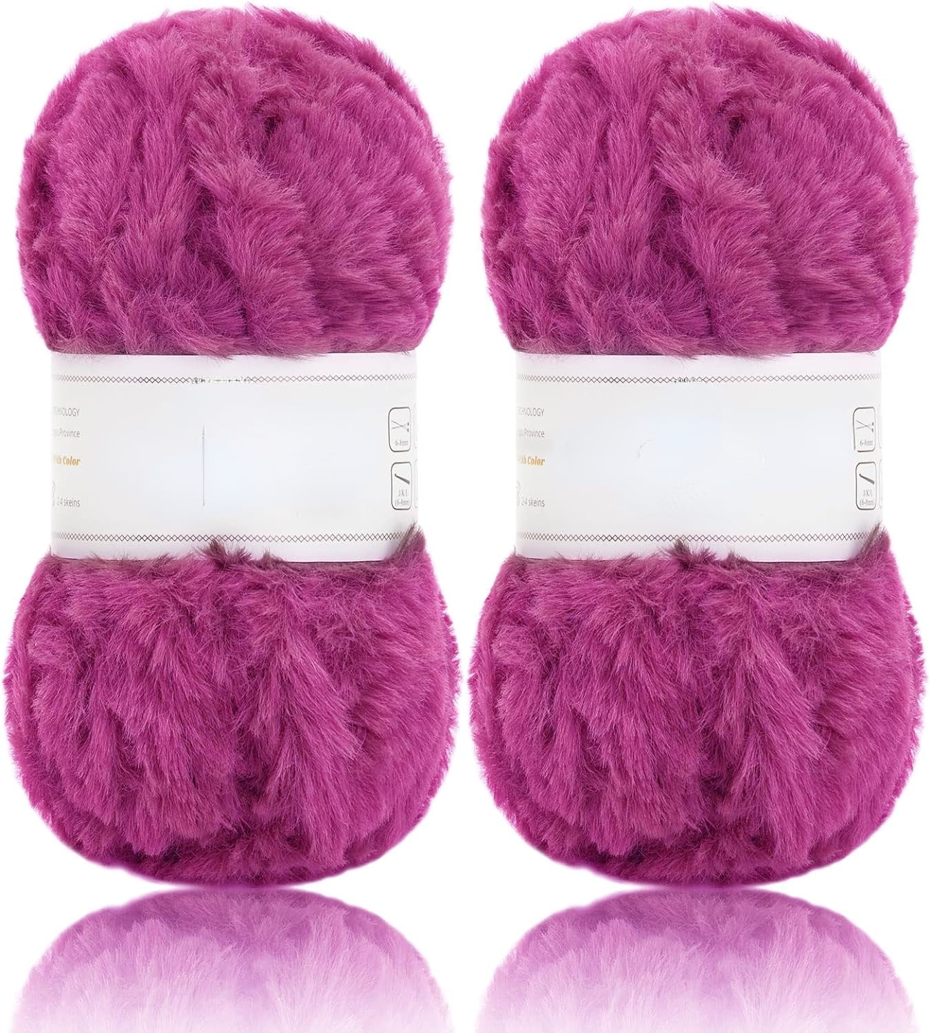2 Skeins /6 Skeins Super Soft Fur Yarn Chunky Fluffy Faux Fur Yarn ...