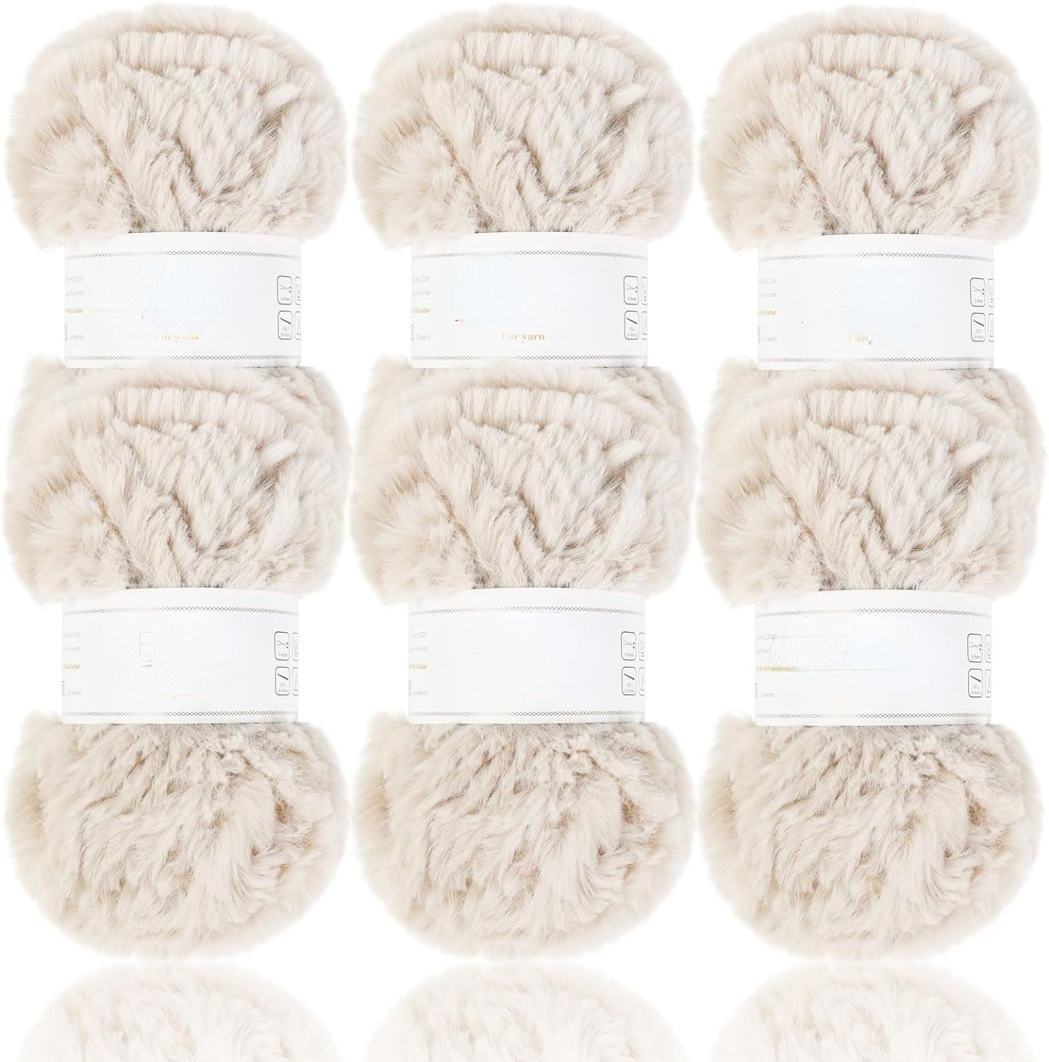 2 Skeins /6 Skeins Super Soft Fur Yarn Chunky Fluffy Faux Fur Yarn ...