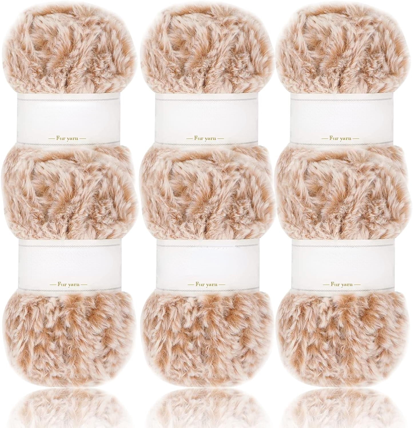 2 Skeins /6 Skeins Super Soft Fur Yarn Chunky Fluffy Faux Fur Yarn ...