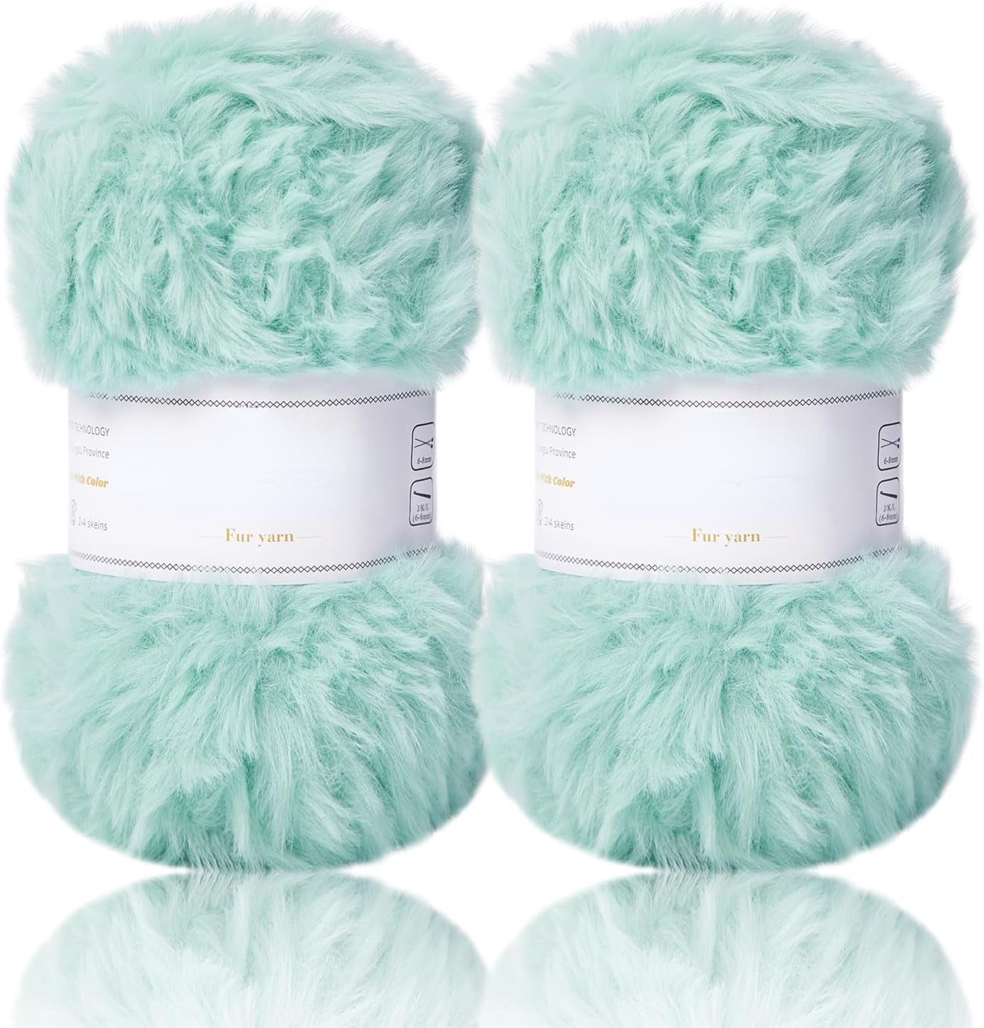 2 Skeins /6 Skeins Super Soft Fur Yarn Chunky Fluffy Faux Fur Yarn ...