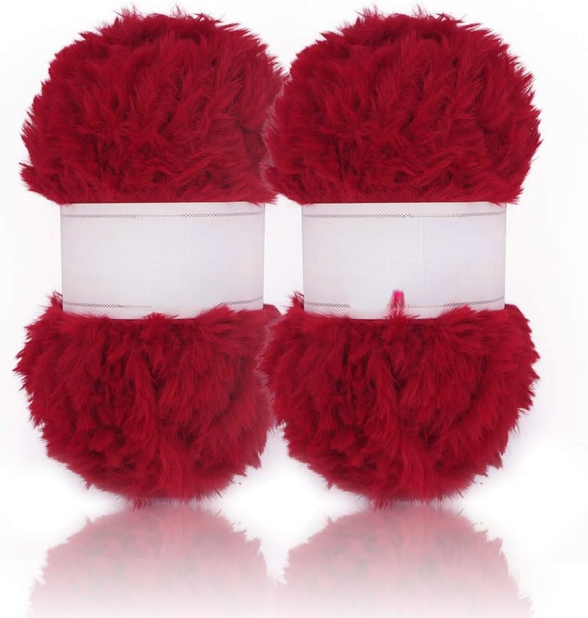 2 Skeins /6 Skeins Super Soft Fur Yarn Chunky Fluffy Faux Fur Yarn ...