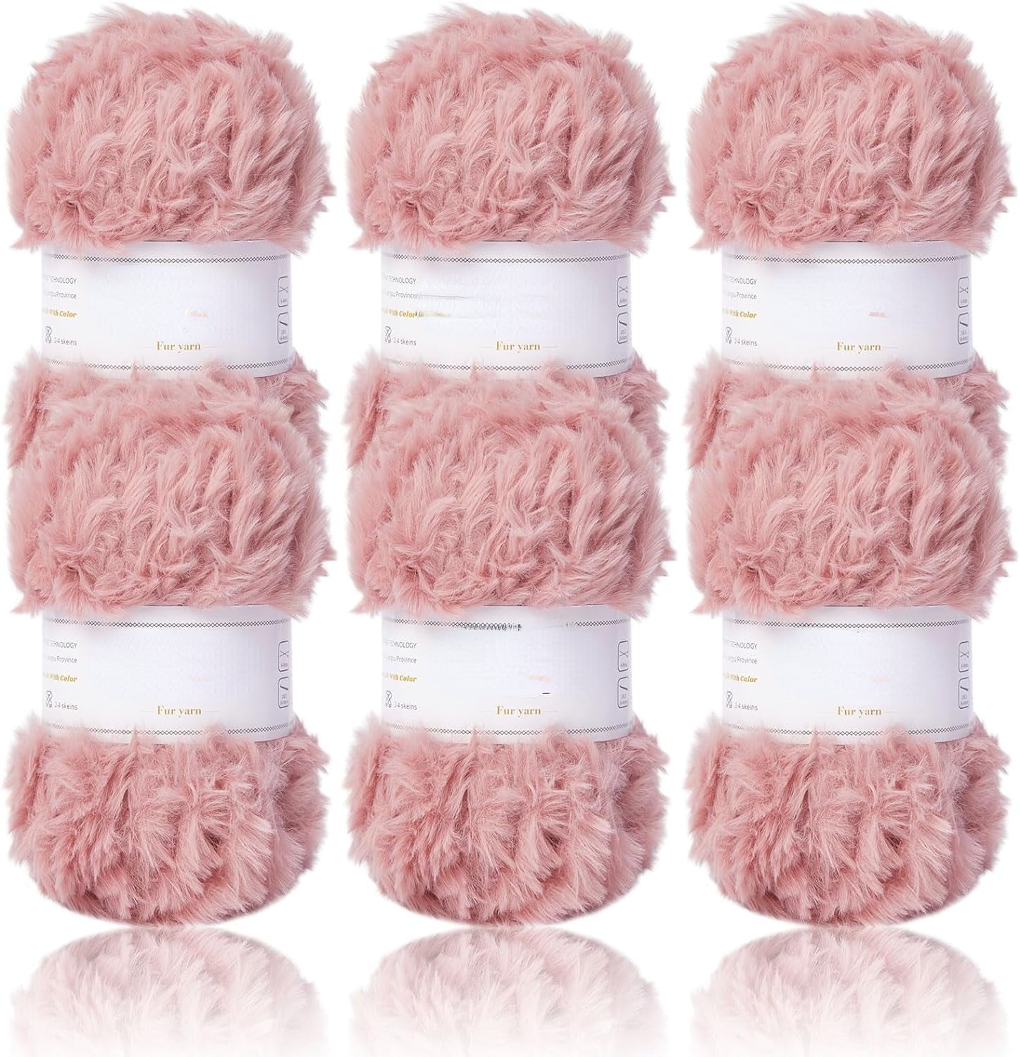 2 Skeins /6 Skeins Super Soft Fur Yarn Chunky Fluffy Faux Fur Yarn ...
