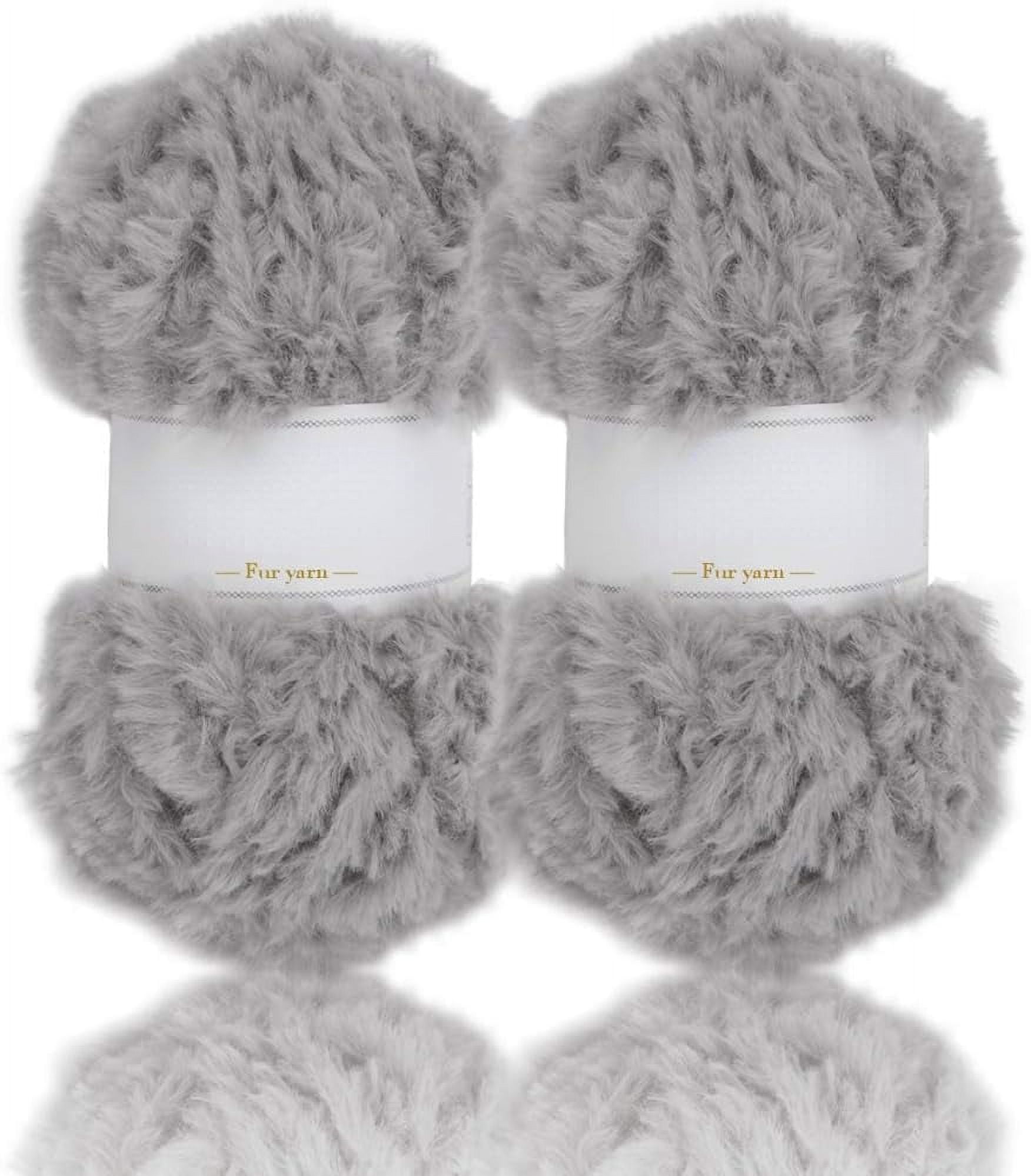 2 Skeins /6 Skeins Super Soft Fur Yarn Chunky Fluffy Faux Fur Yarn ...