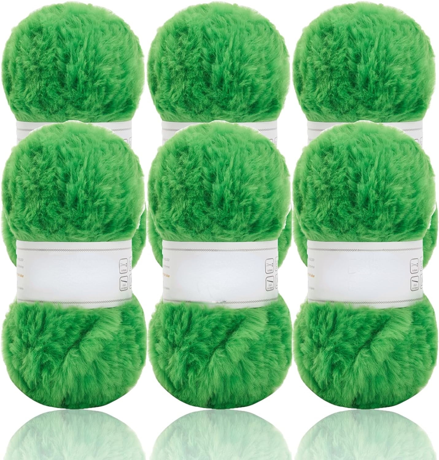 2 Skeins /6 Skeins Super Soft Fur Yarn Chunky Fluffy Faux Fur Yarn ...