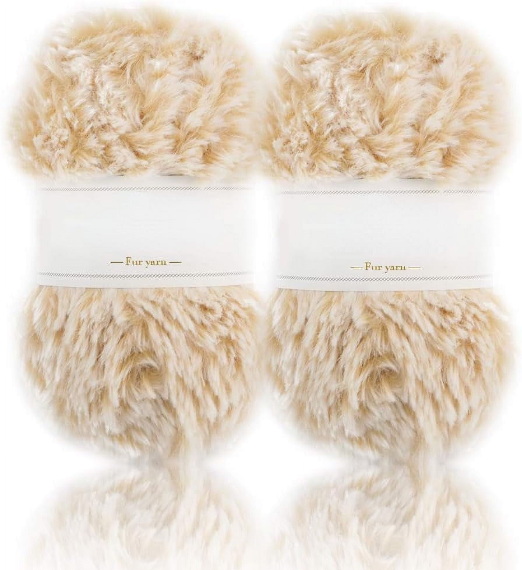 2 Skeins /6 Skeins Super Soft Fur Yarn Chunky Fluffy Faux Fur Yarn ...