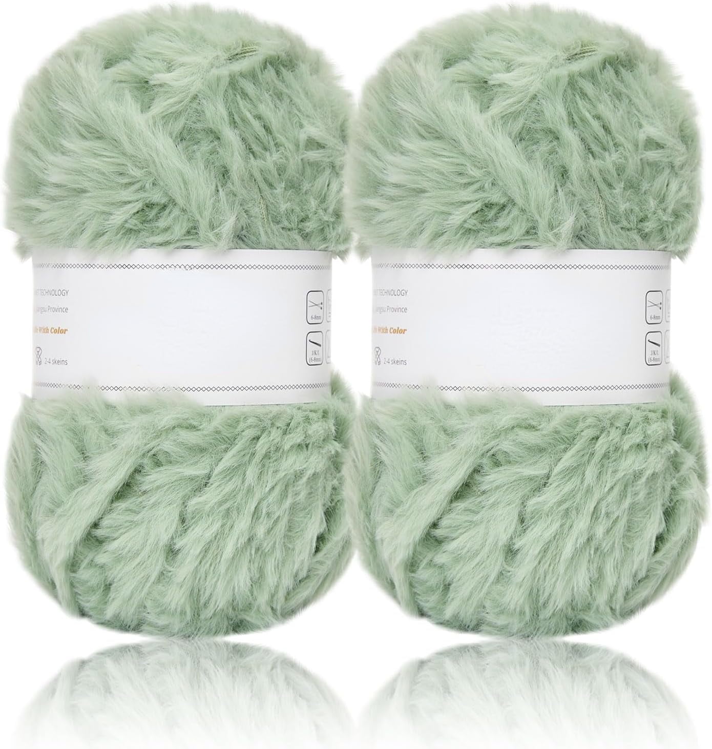 2 Skeins /6 Skeins Super Soft Fur Yarn Chunky Fluffy Faux Fur Yarn ...
