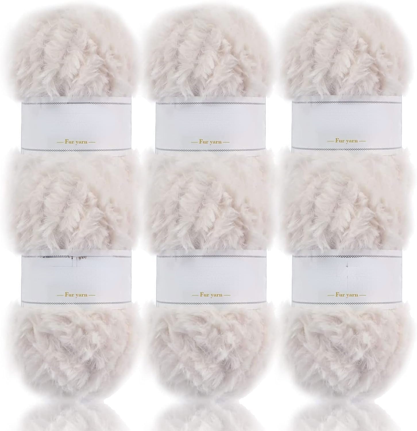2 Skeins /6 Skeins Super Soft Fur Yarn Chunky Fluffy Faux Fur Yarn ...