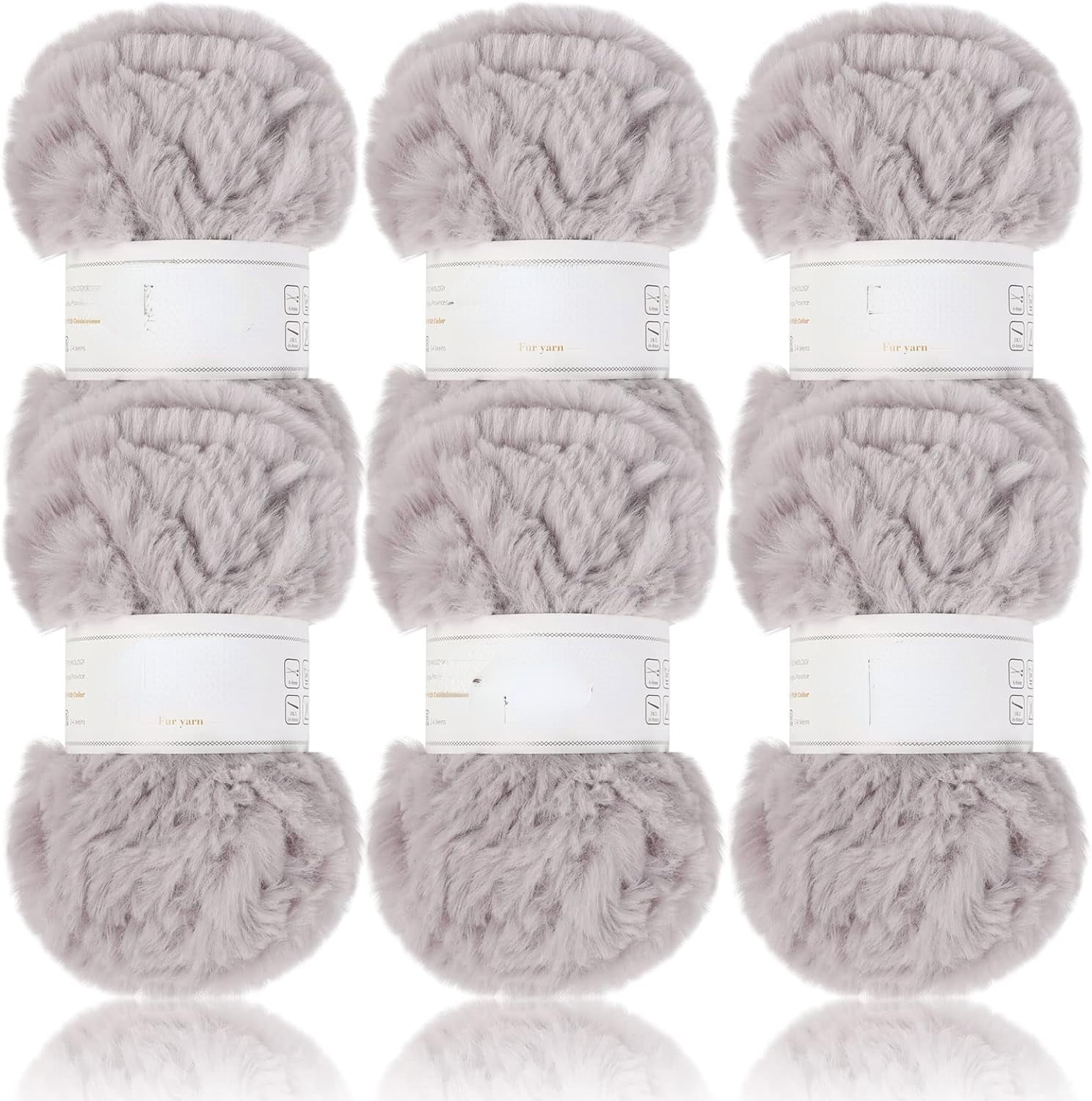 2 Skeins /6 Skeins Super Soft Fur Yarn Chunky Fluffy Faux Fur Yarn ...