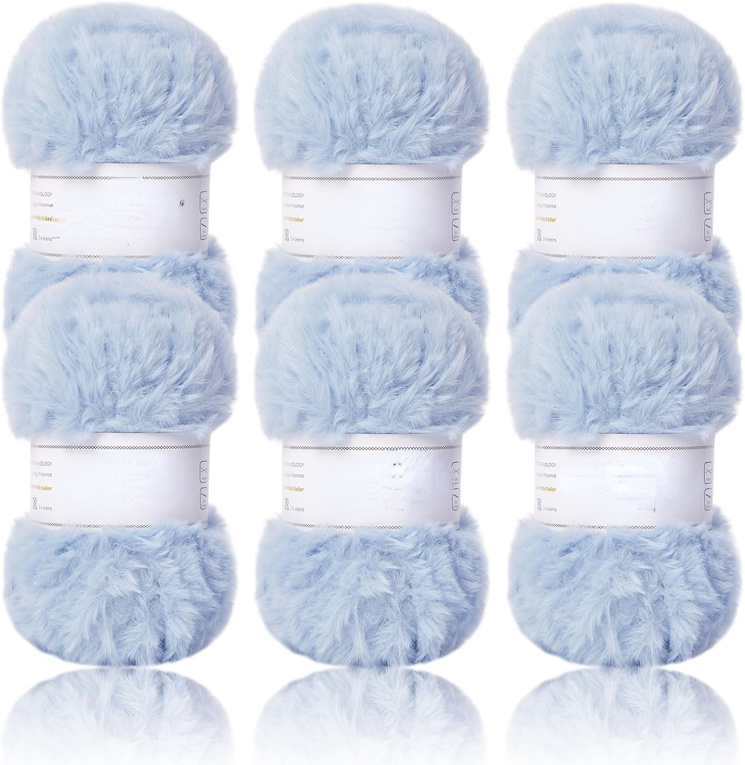 2 Skeins /6 Skeins Super Soft Fur Yarn Chunky Fluffy Faux Fur Yarn ...