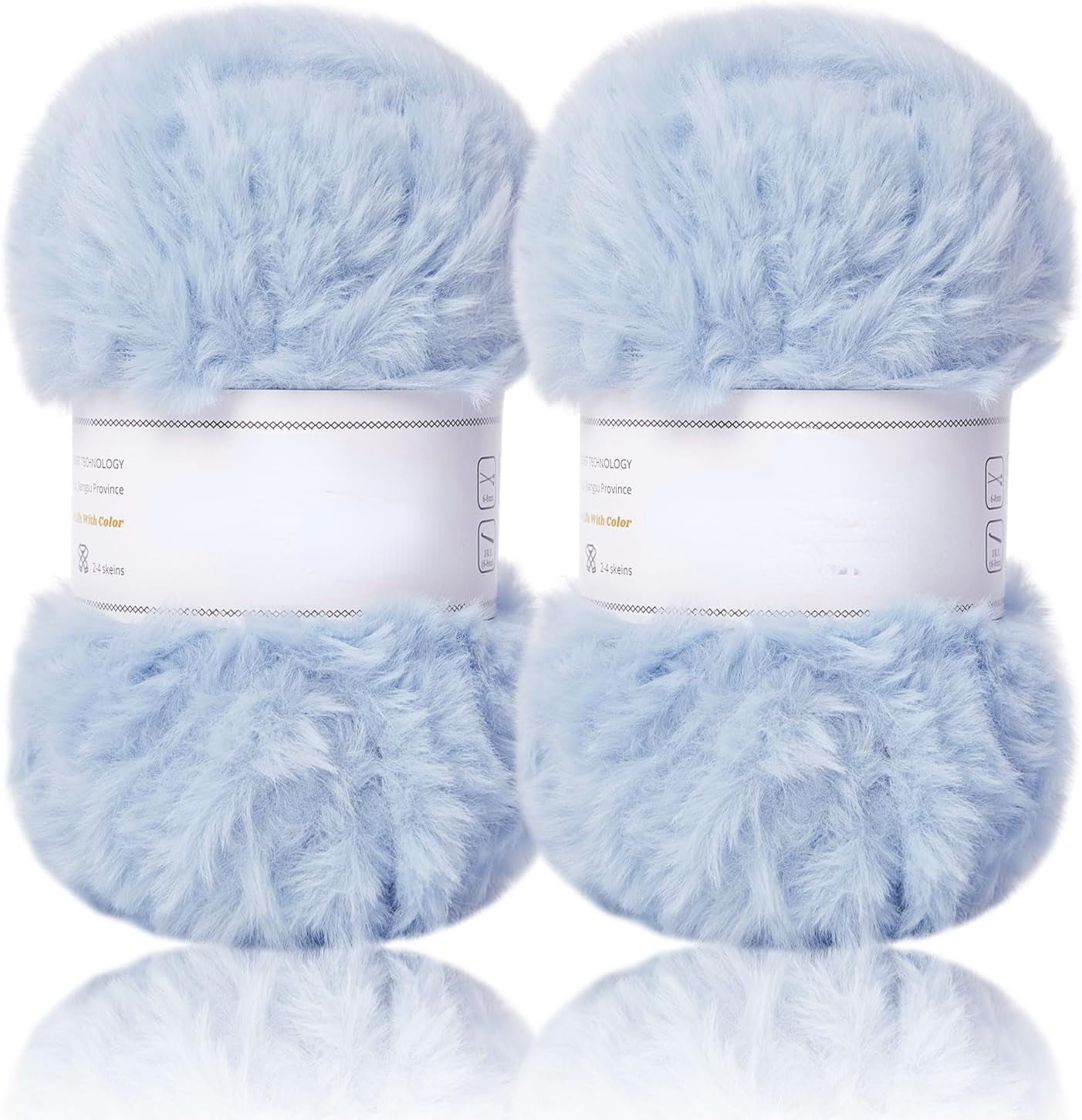 2 Skeins /6 Skeins Super Soft Fur Yarn Chunky Fluffy Faux Fur Yarn ...
