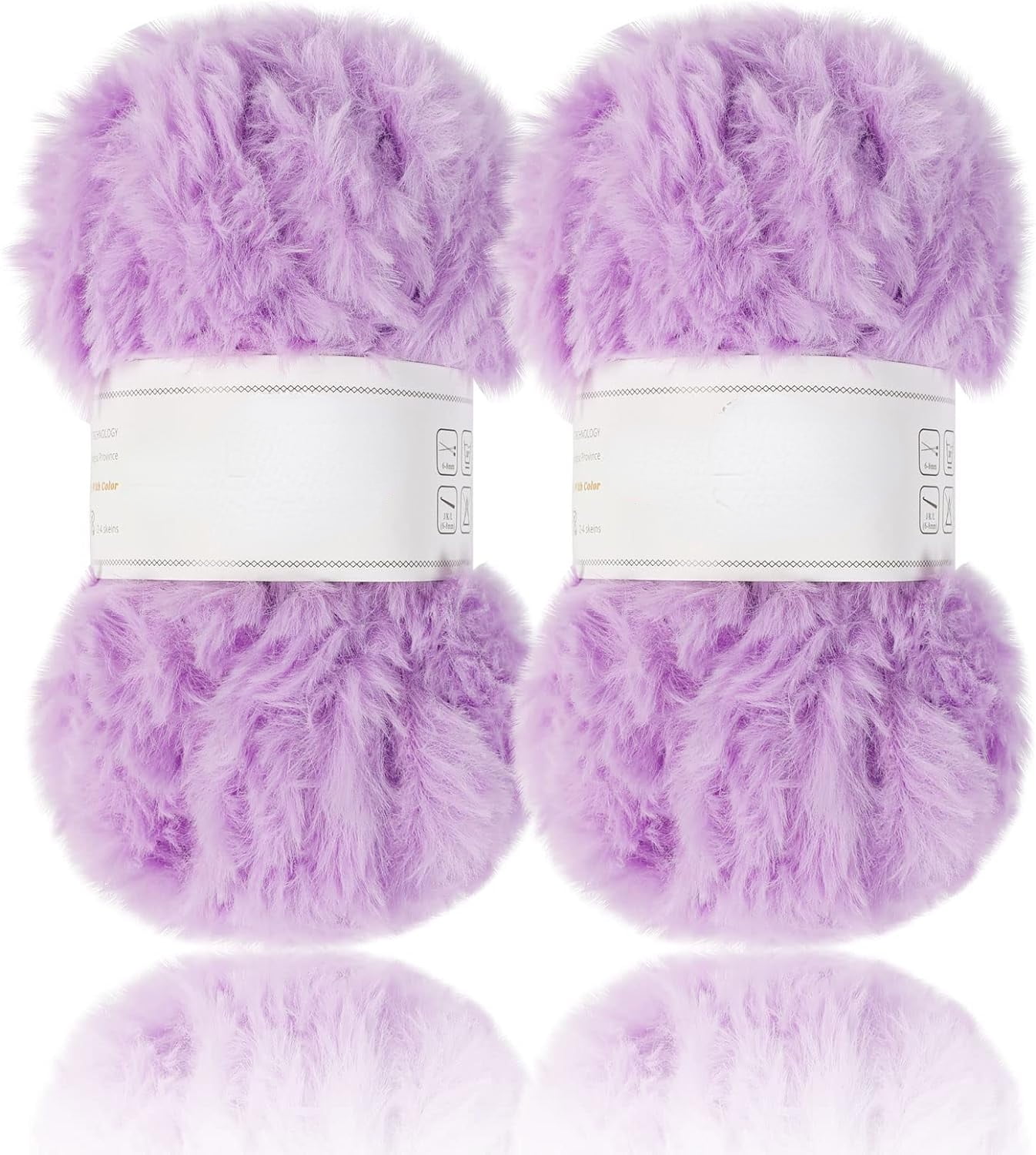 2 Skeins /6 Skeins Super Soft Fur Yarn Chunky Fluffy Faux Fur Yarn ...