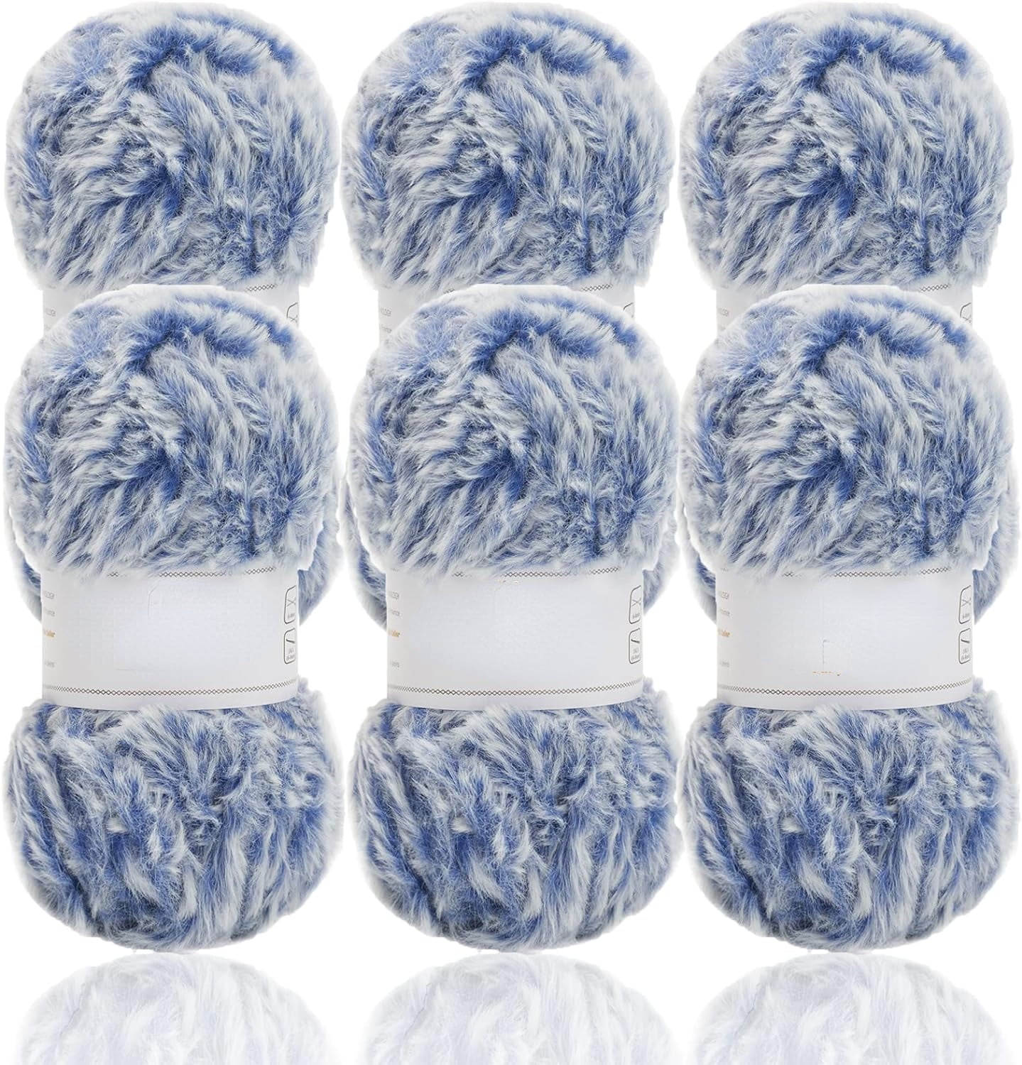 2 Skeins /6 Skeins Super Soft Fur Yarn Chunky Fluffy Faux Fur Yarn ...
