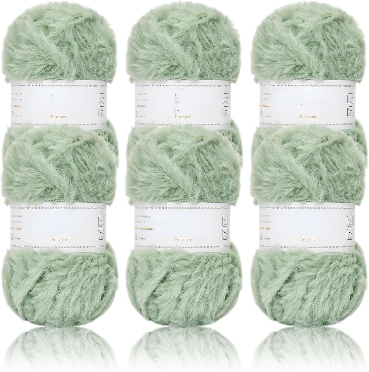 2 Skeins /6 Skeins Super Soft Fur Yarn Chunky Fluffy Faux Fur Yarn ...