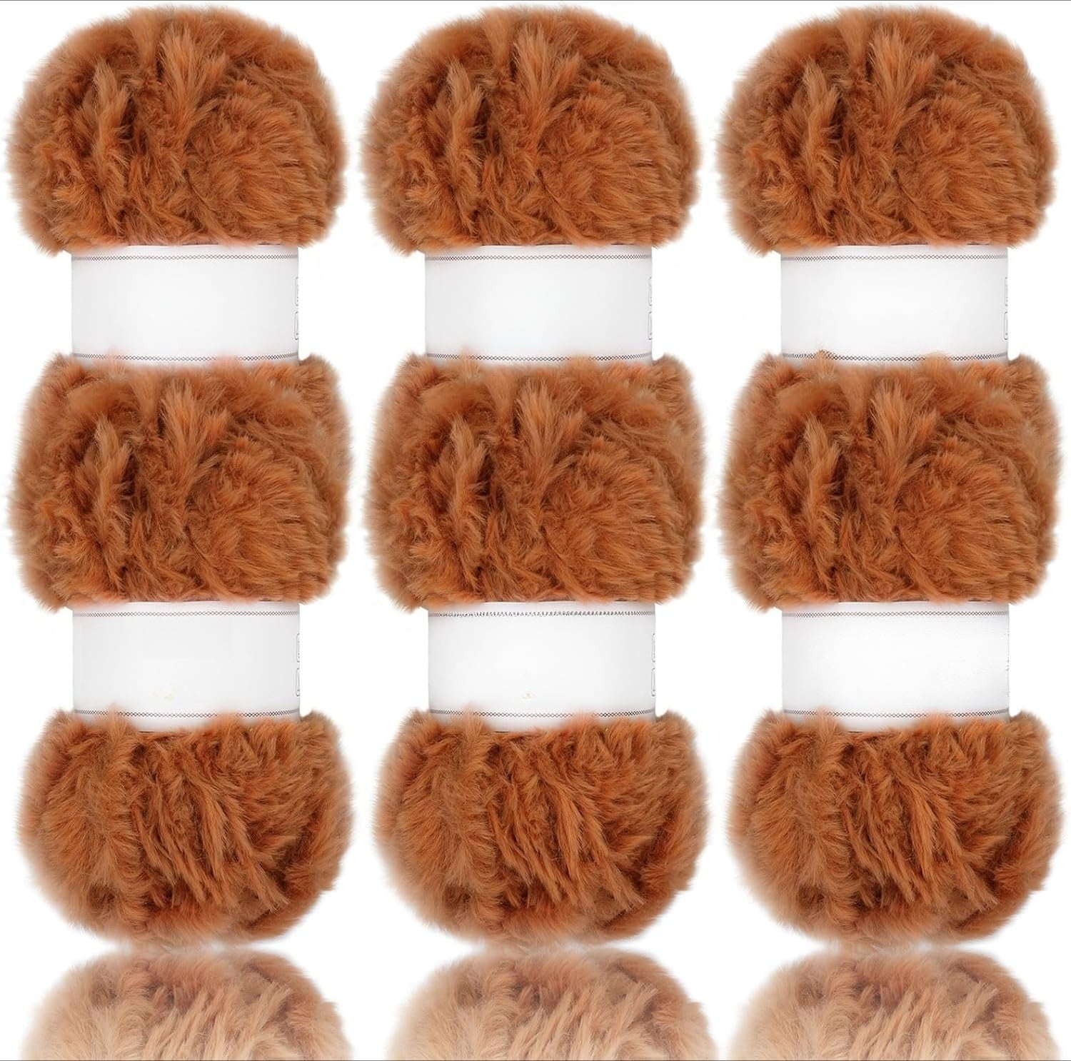 2 Skeins Faux Fur Yarn Super Soft, Chunky & Fluffy, Eyelash Yarn for ...
