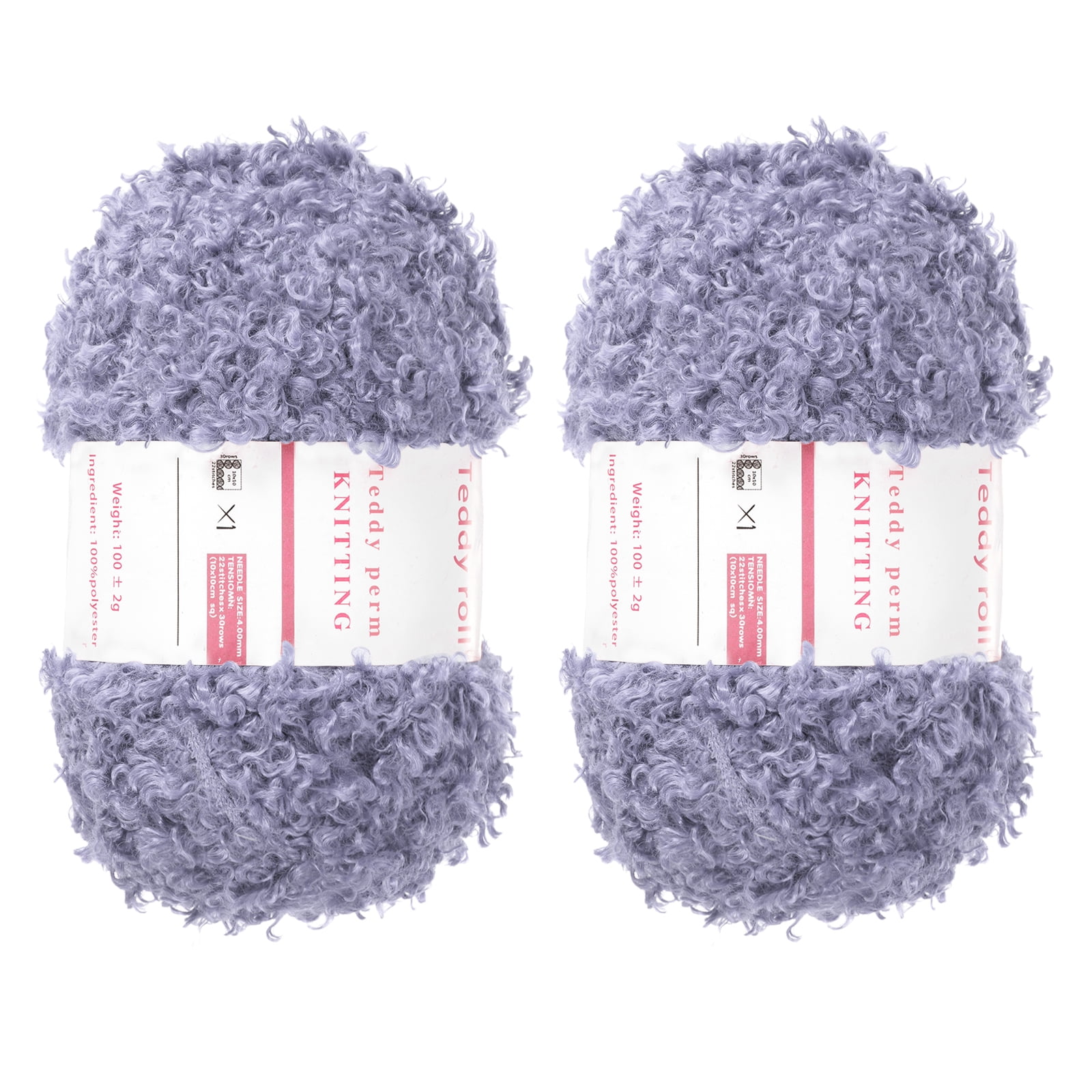 2 Skeins Fur Yarn Soft Fluffy Chunky Yarn Fuzzy Eyelash Yarn Dark ...