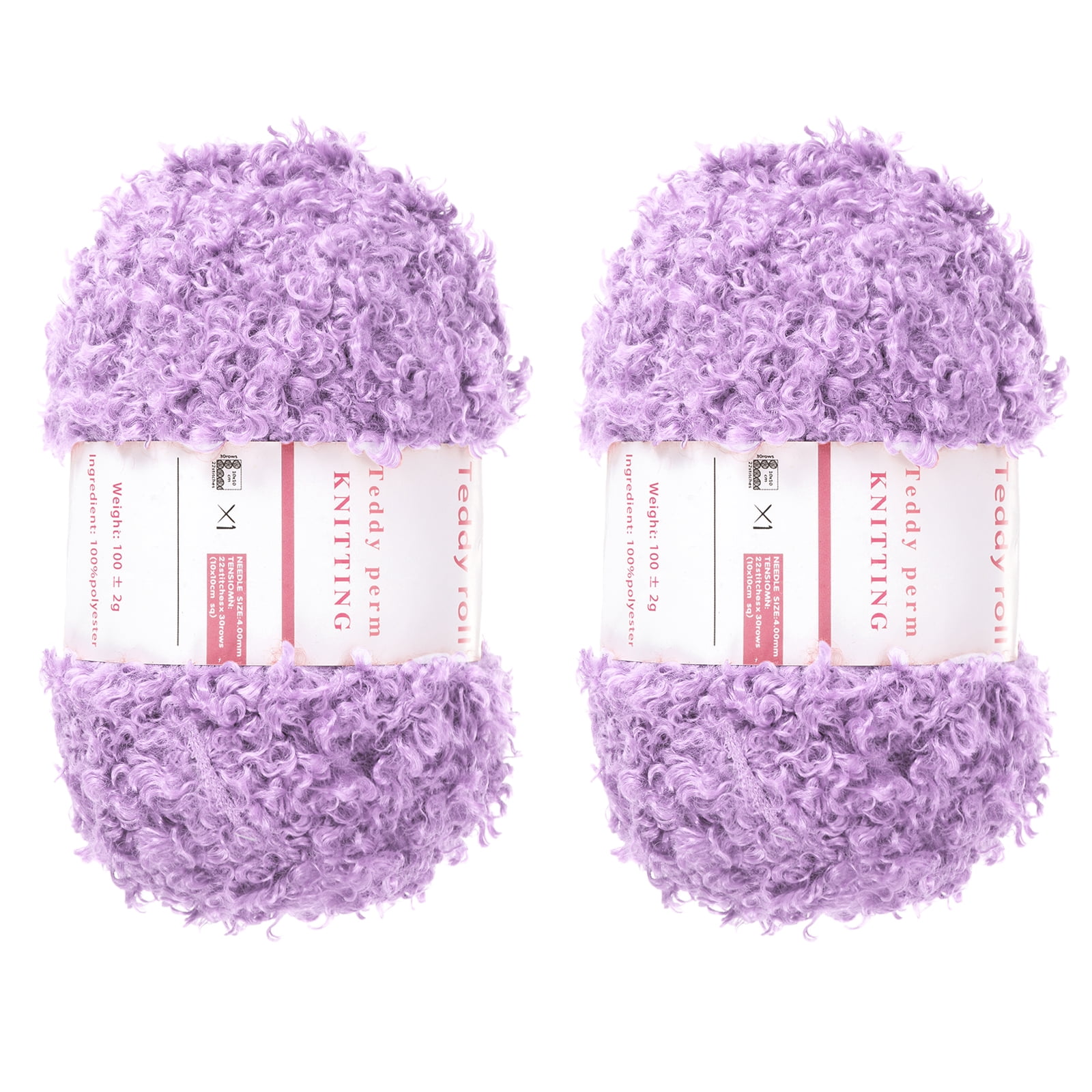 2 Skeins Fur Yarn Soft Fluffy Chunky Yarn Fuzzy Eyelash Yarn Light ...