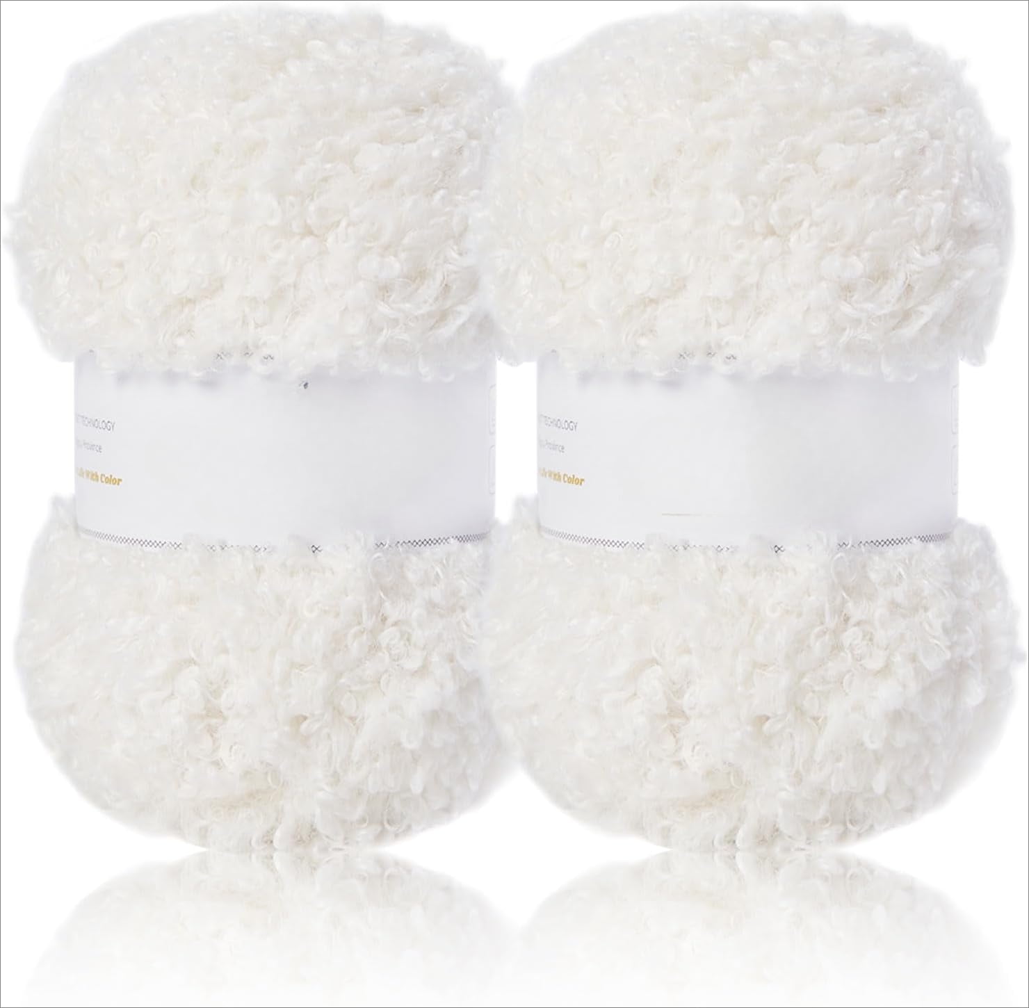 2 Skeins Fur Yarn Super Soft Yarn Chunky Fluffy Faux Fur Yarn Fuzzy ...