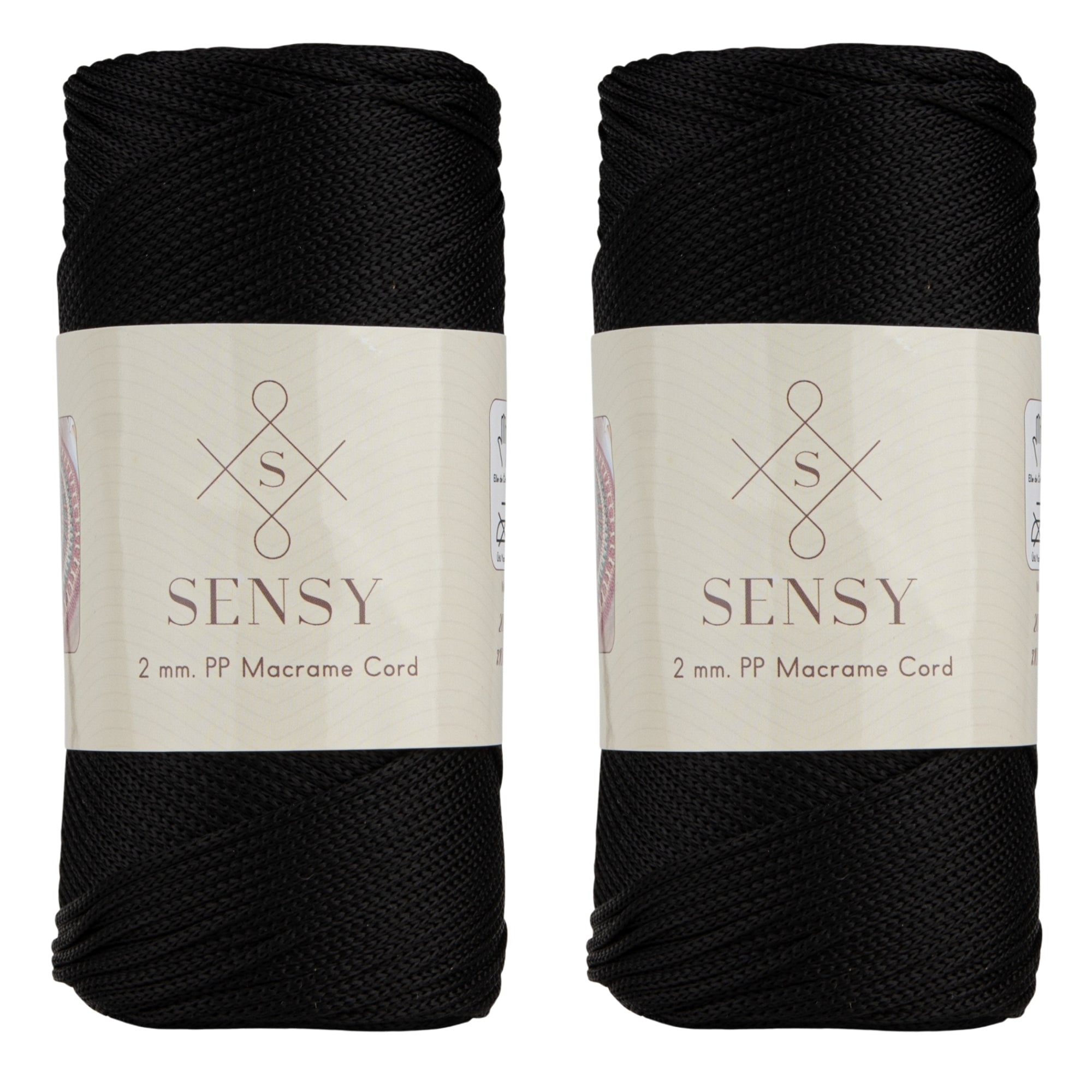 2 Skeins of Sensy Premium 2mm 251 Yards Polyester Rope 100% ...